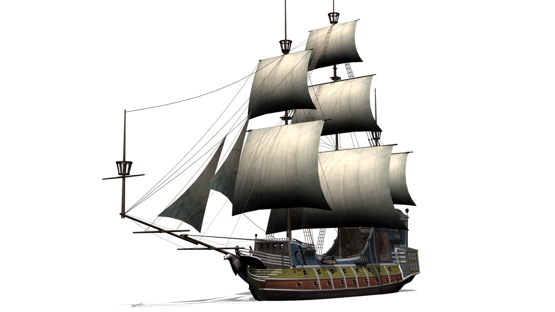 Galleon Warship - 3D Model by Sobul
