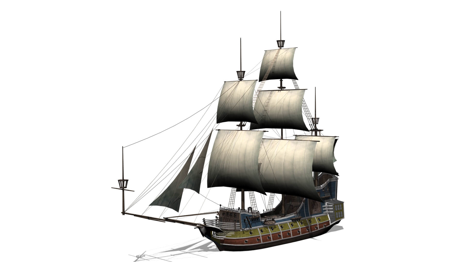 Galleon Warship - 3D Model by Sobul