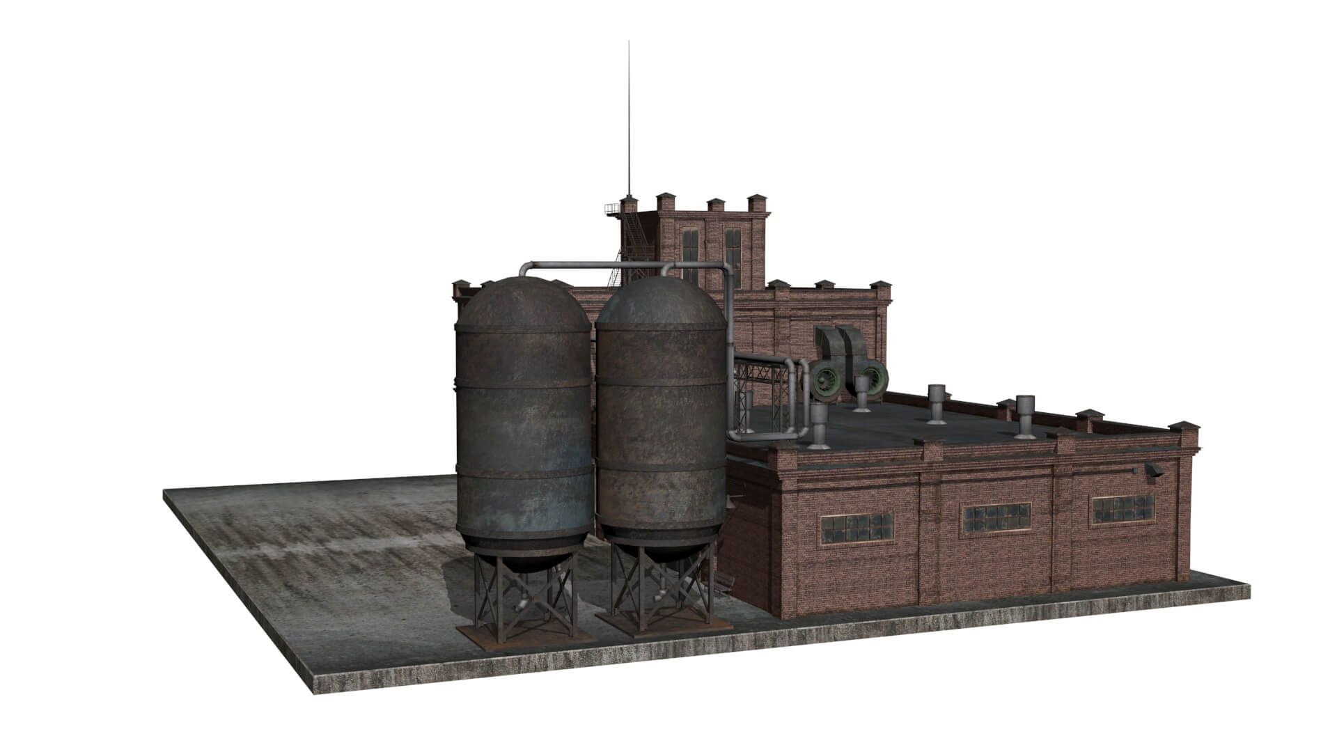 Old Brick Factory - 3D Model by Sobul