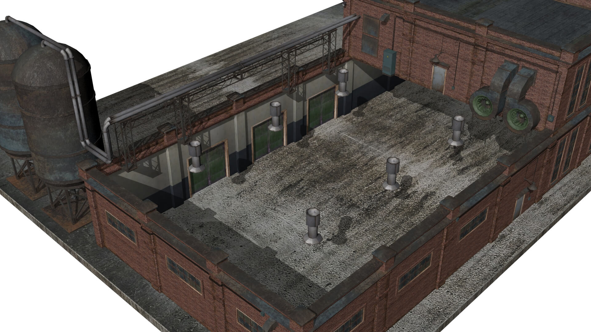 Old Brick Factory - 3D Model by Sobul