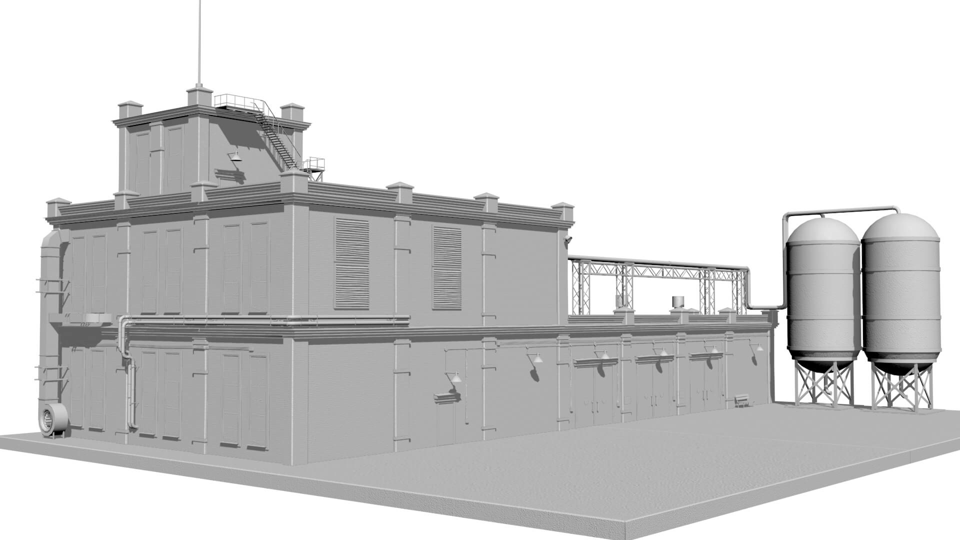 Old Brick Factory - 3D Model by Sobul