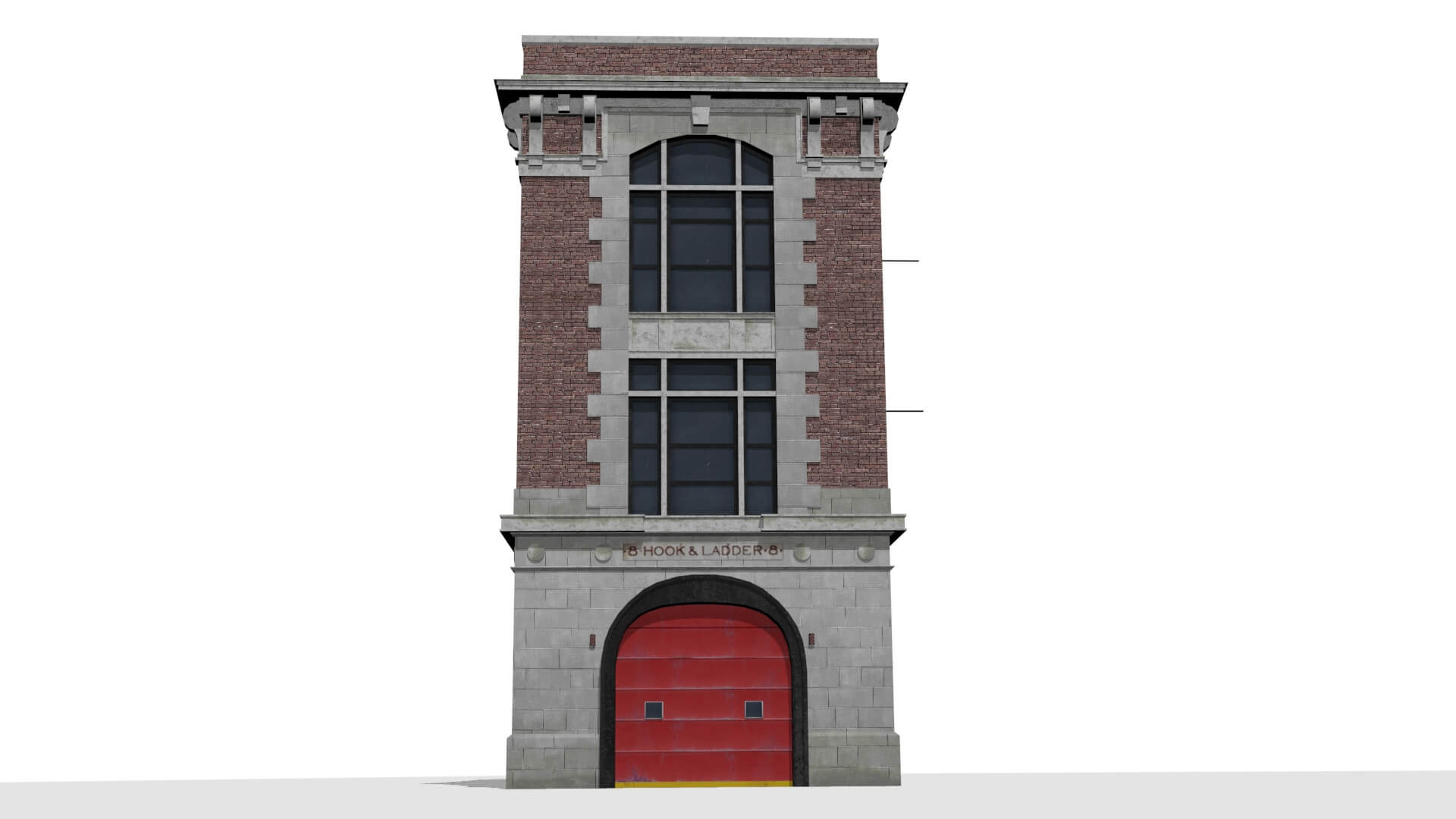 Old Brick Firehouse - 3D Model by Sobul