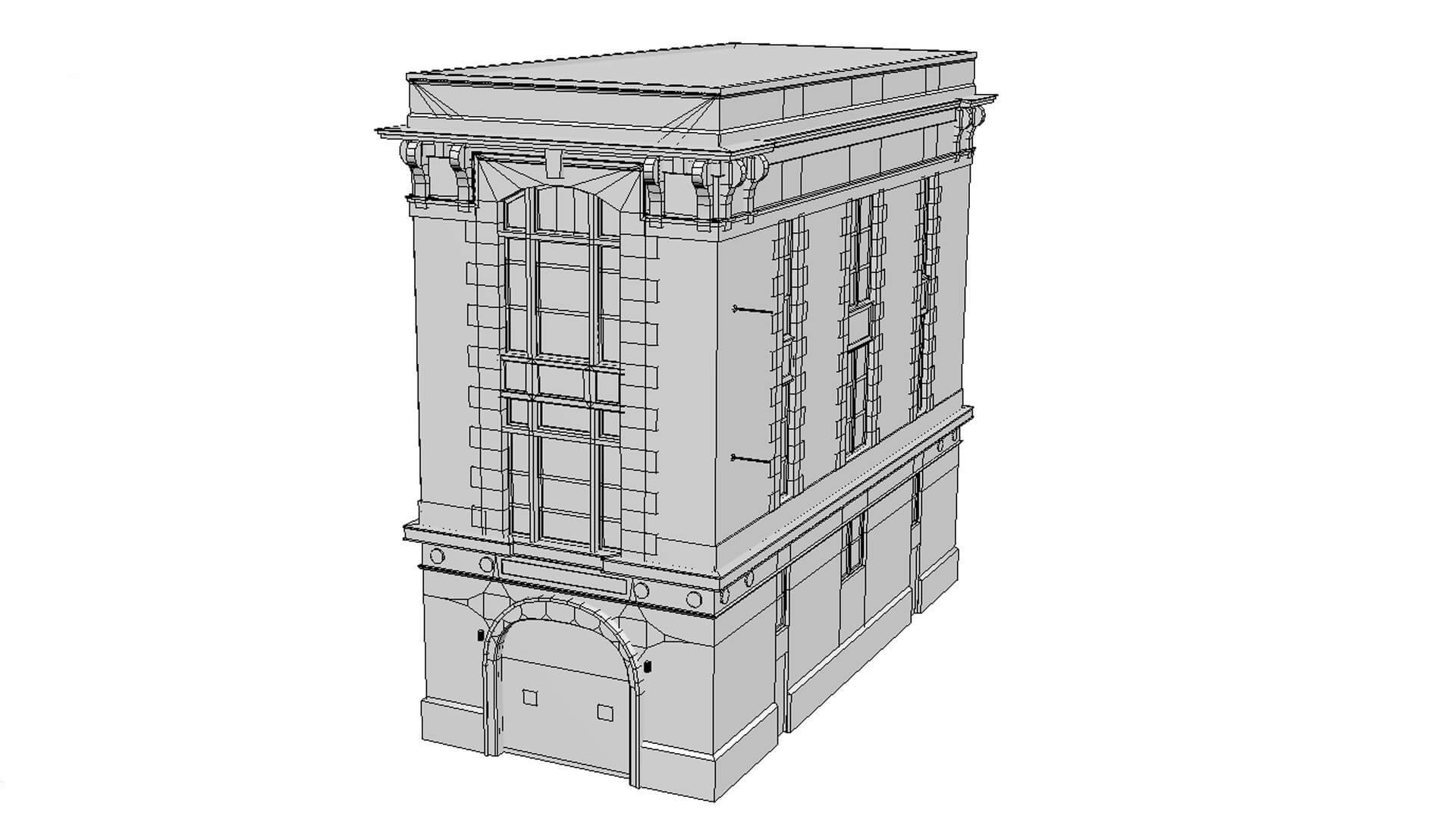 Old Brick Firehouse - 3D Model by Sobul