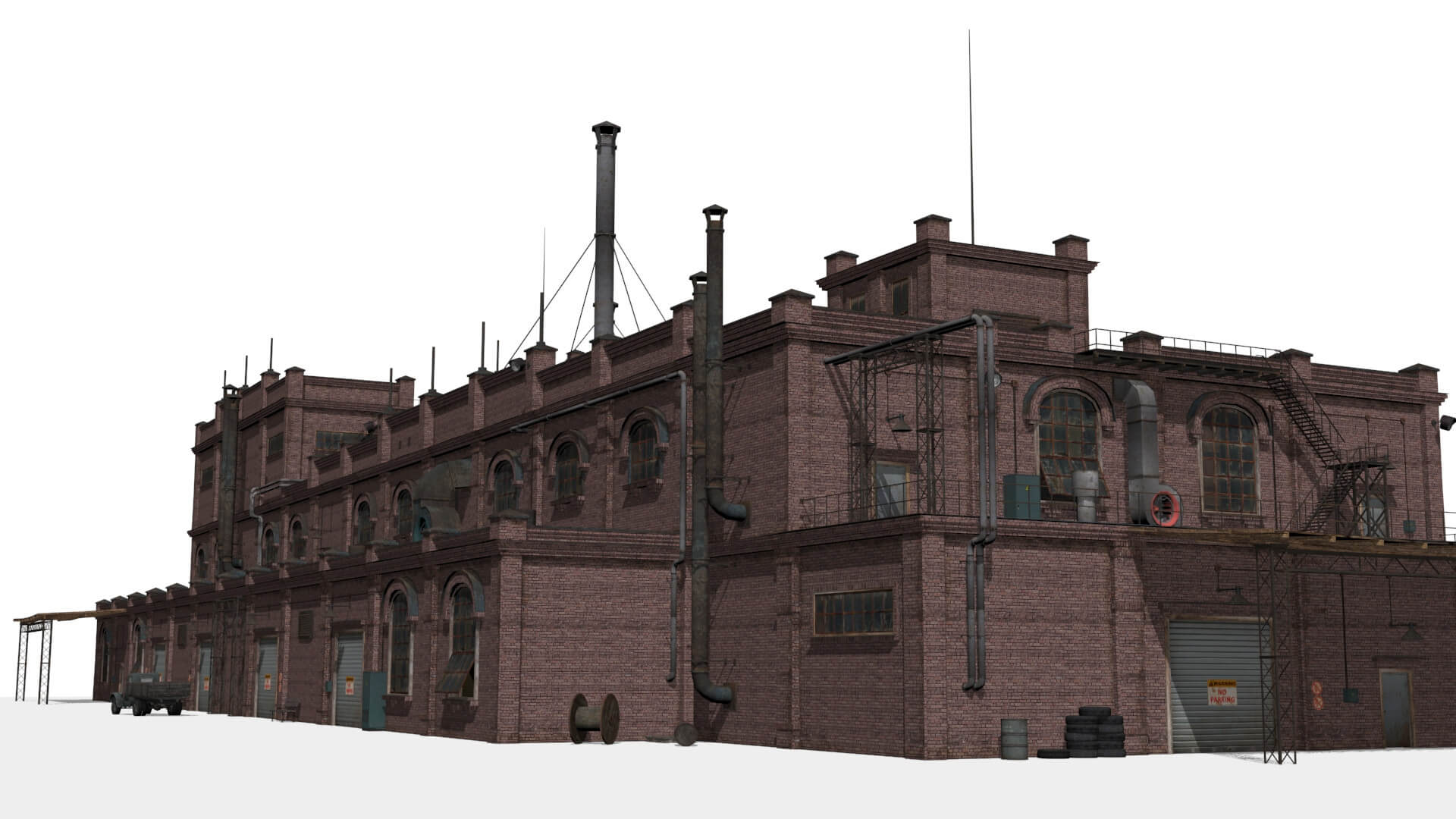 Old Brick Factory - 3D Model by Sobul