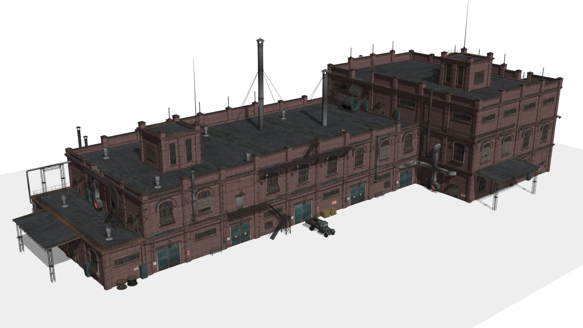 Old Brick Factory - 3D Model by Sobul