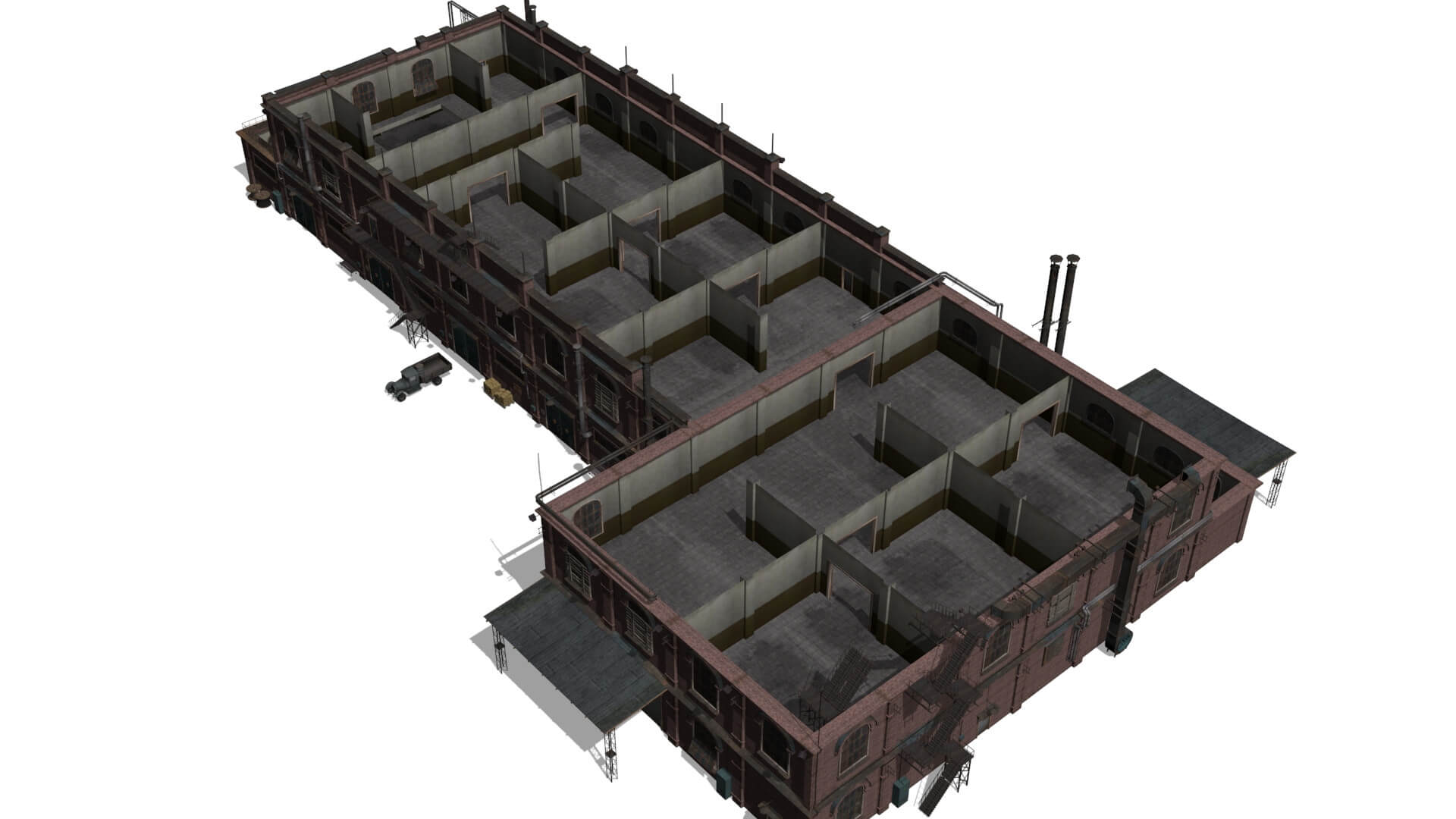 Old Brick Factory - 3D Model by Sobul