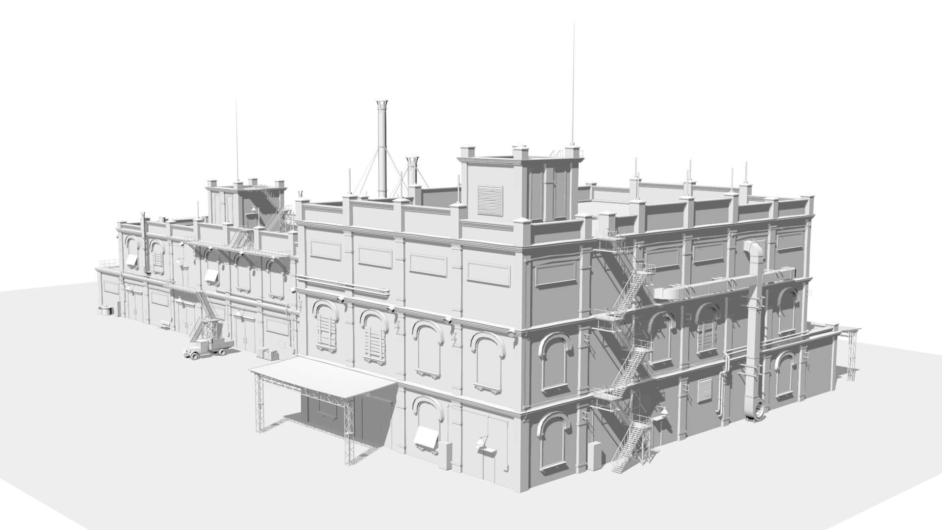 Old Brick Factory - 3D Model by Sobul