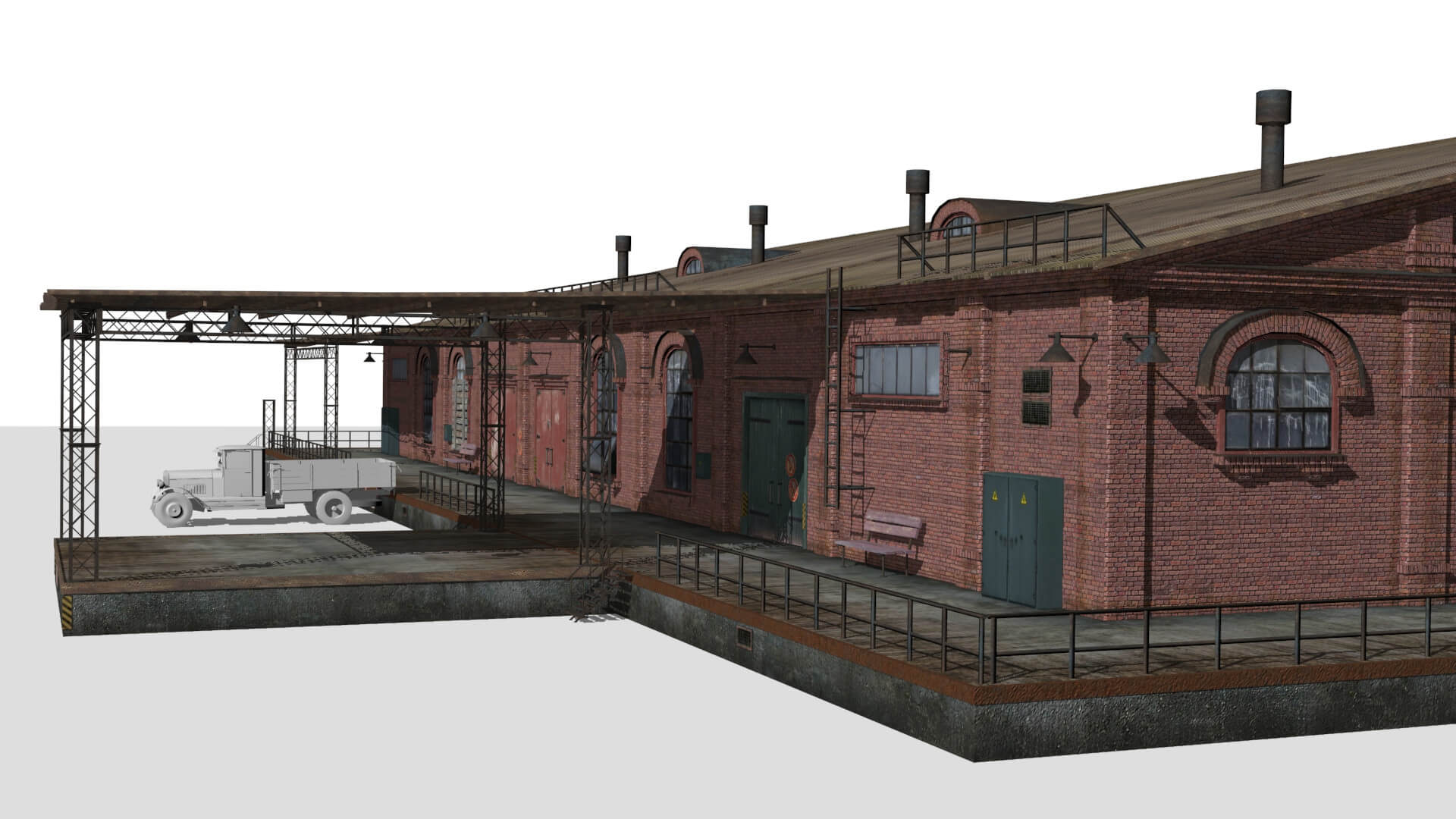 Old Brick Warehouse - 3D Model by Sobul