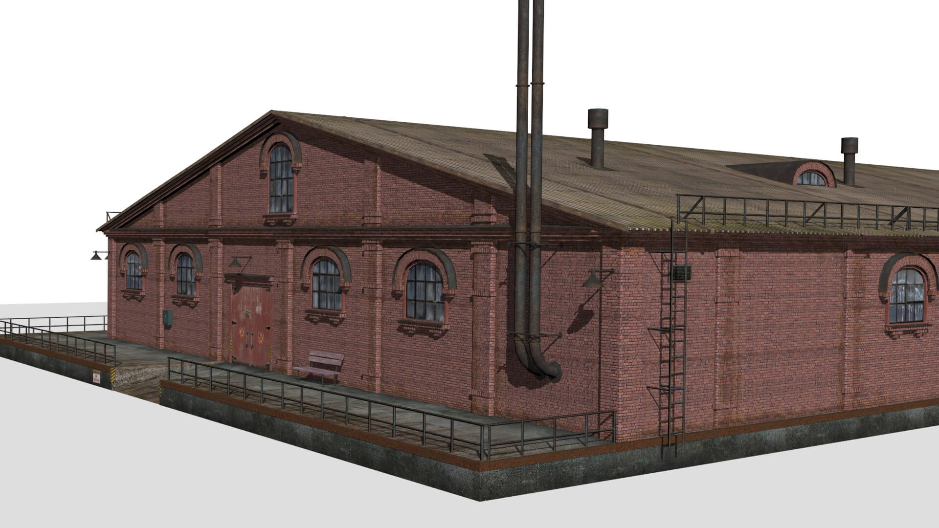 Old Brick Warehouse - 3D Model by Sobul