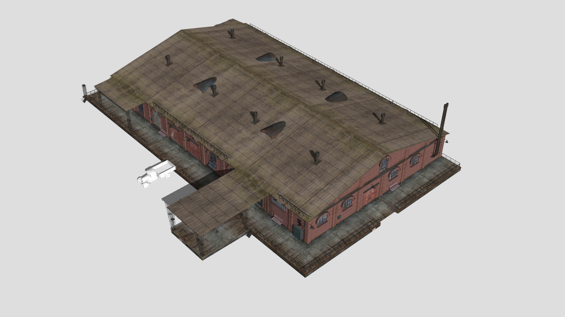 Old Brick Warehouse - 3D Model by Sobul