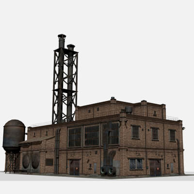 Old Brick Factory - 3D Model by Sobul