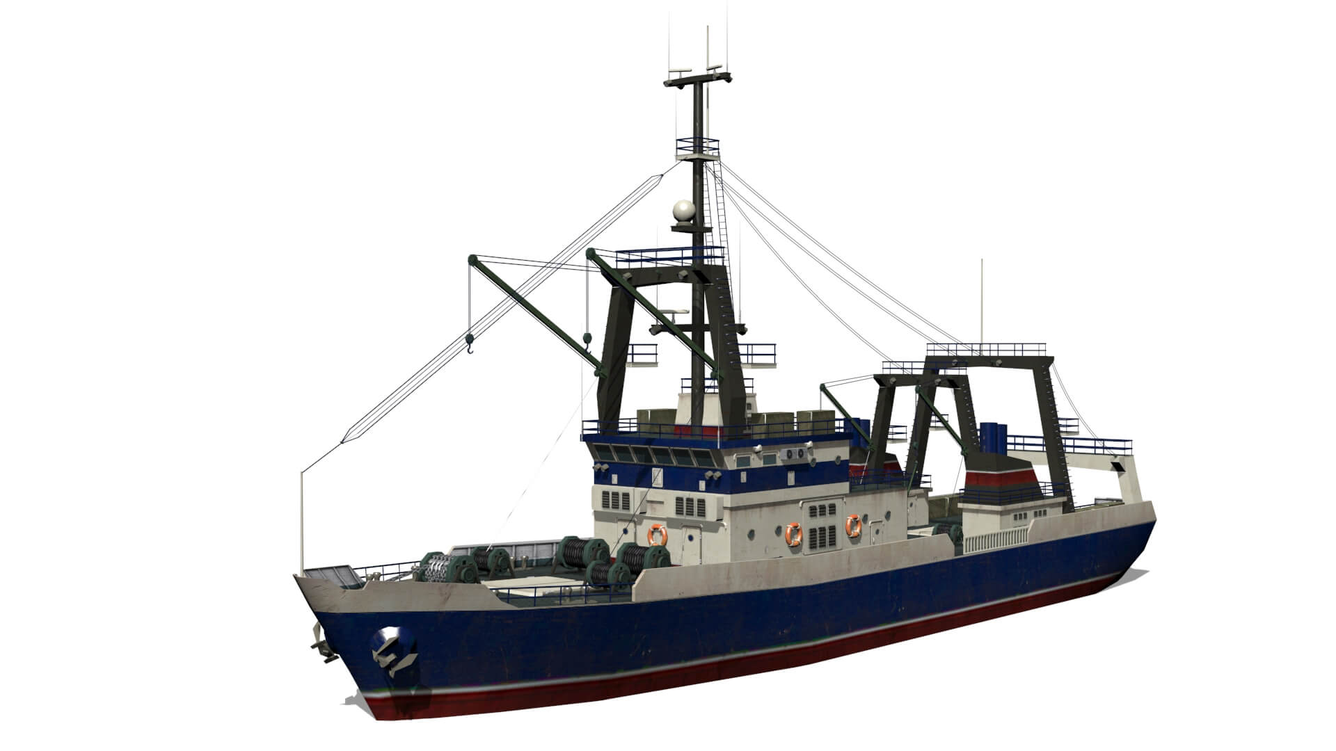 Ship Trawler - 3D Model by Sobul