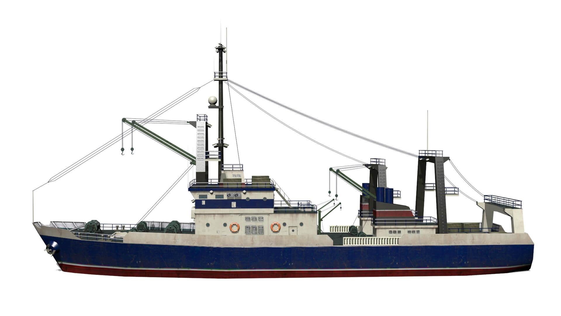 Ship Trawler - 3D Model by Sobul