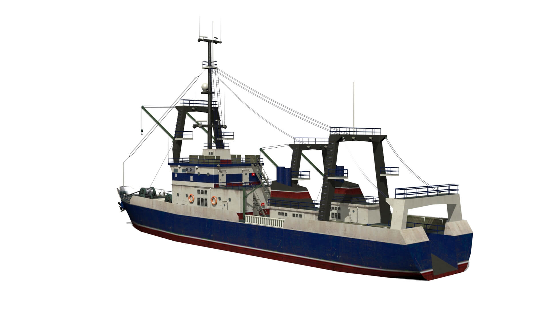 Ship Trawler - 3D Model by Sobul