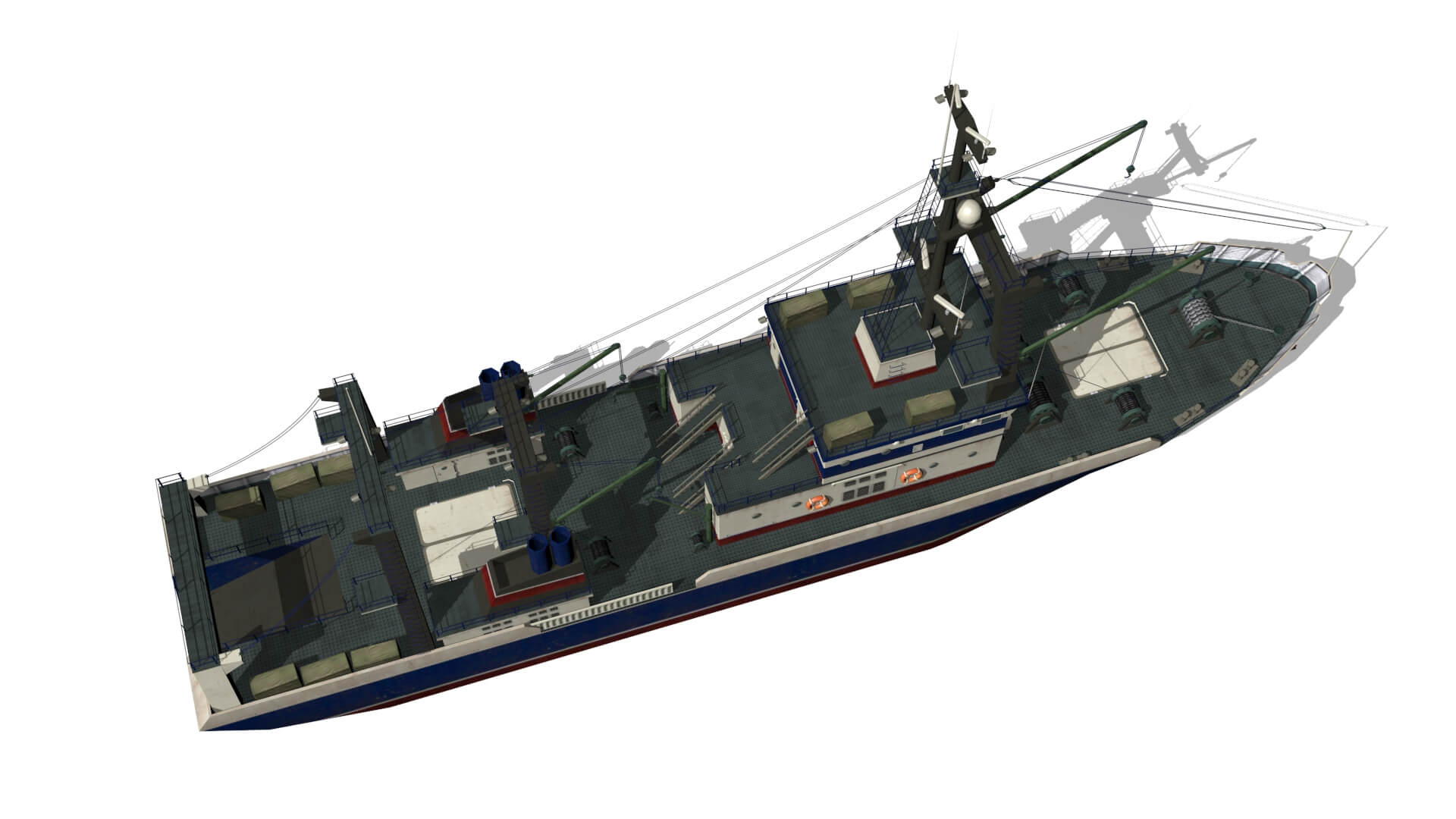 Ship Trawler - 3D Model by Sobul