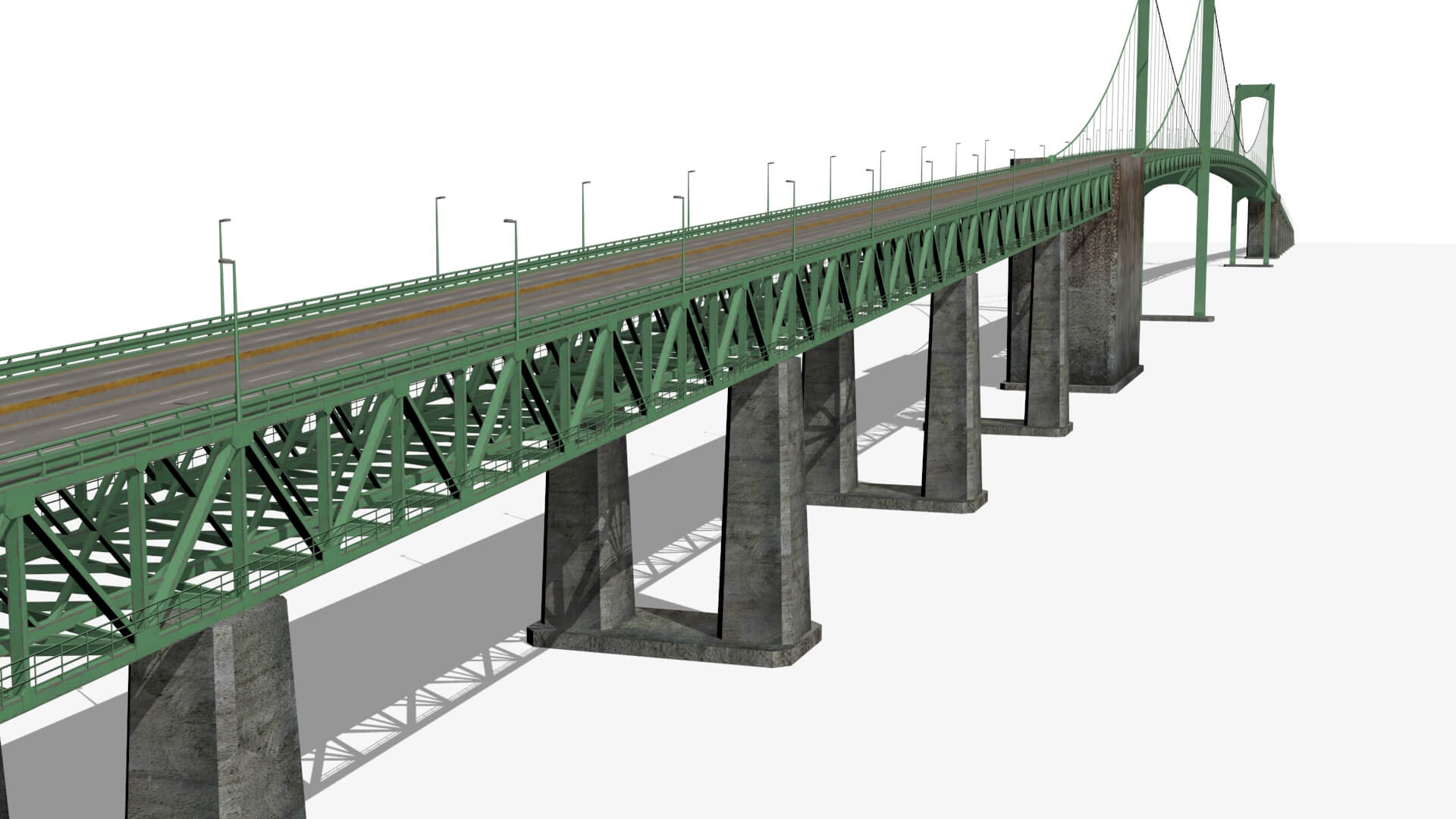 Walt Whitman Bridge - 3D Model by Sobul