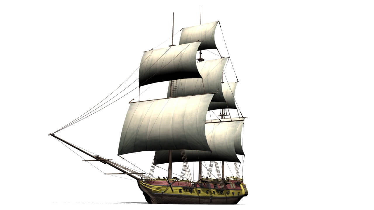Warship Brig-Bul 3D Model by Sobul