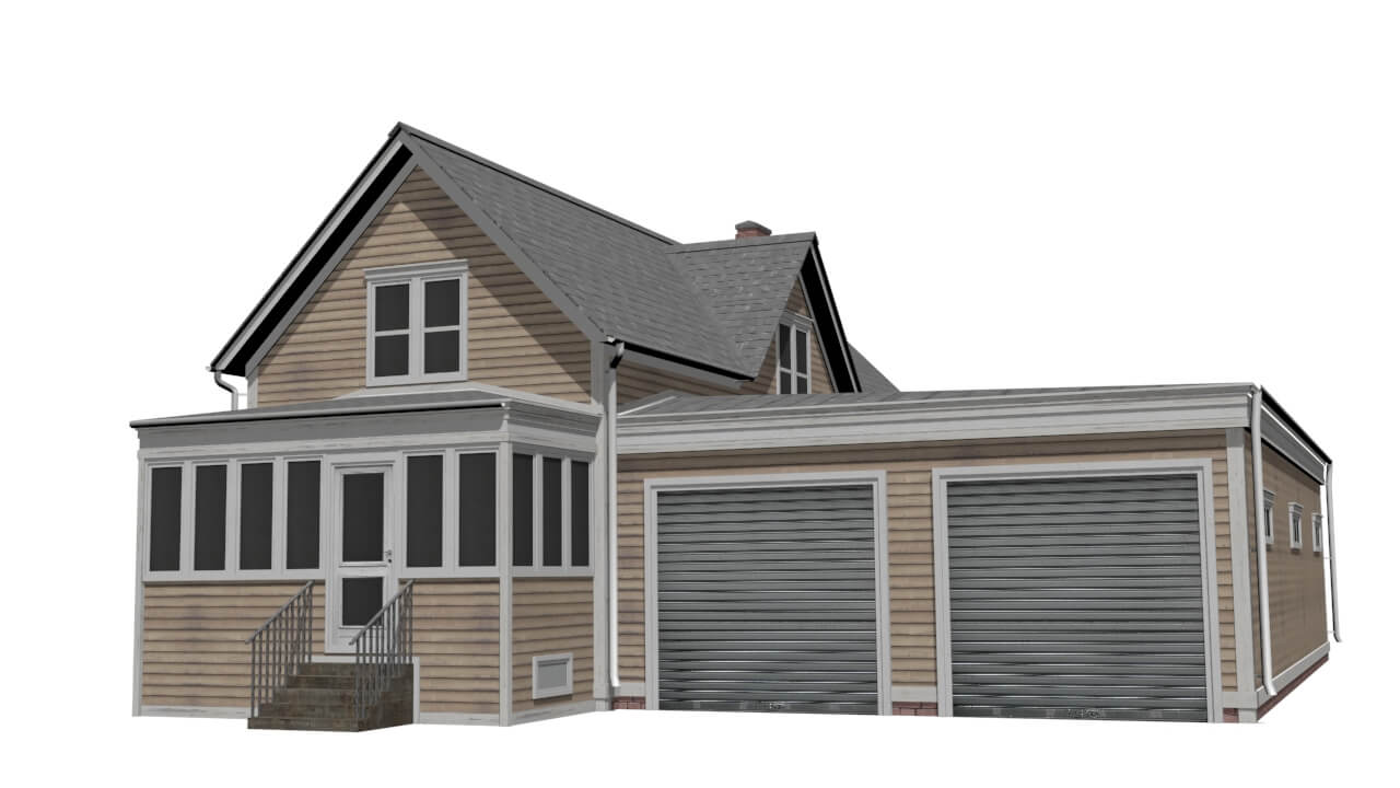 Wooden House - 3D Model by Sobul