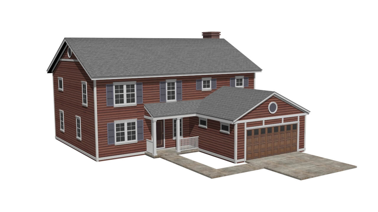 Wooden House - 3D Model by Sobul