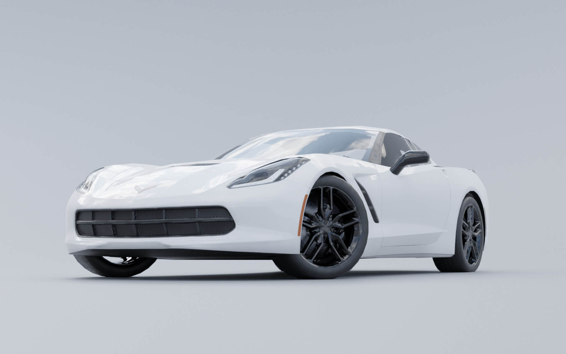 Chevrolet Corvette C7 Model Low Poly by solid-surface