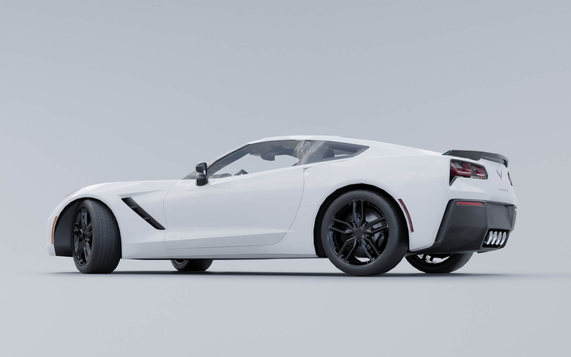 Chevrolet Corvette C7 Model Low Poly by solid-surface