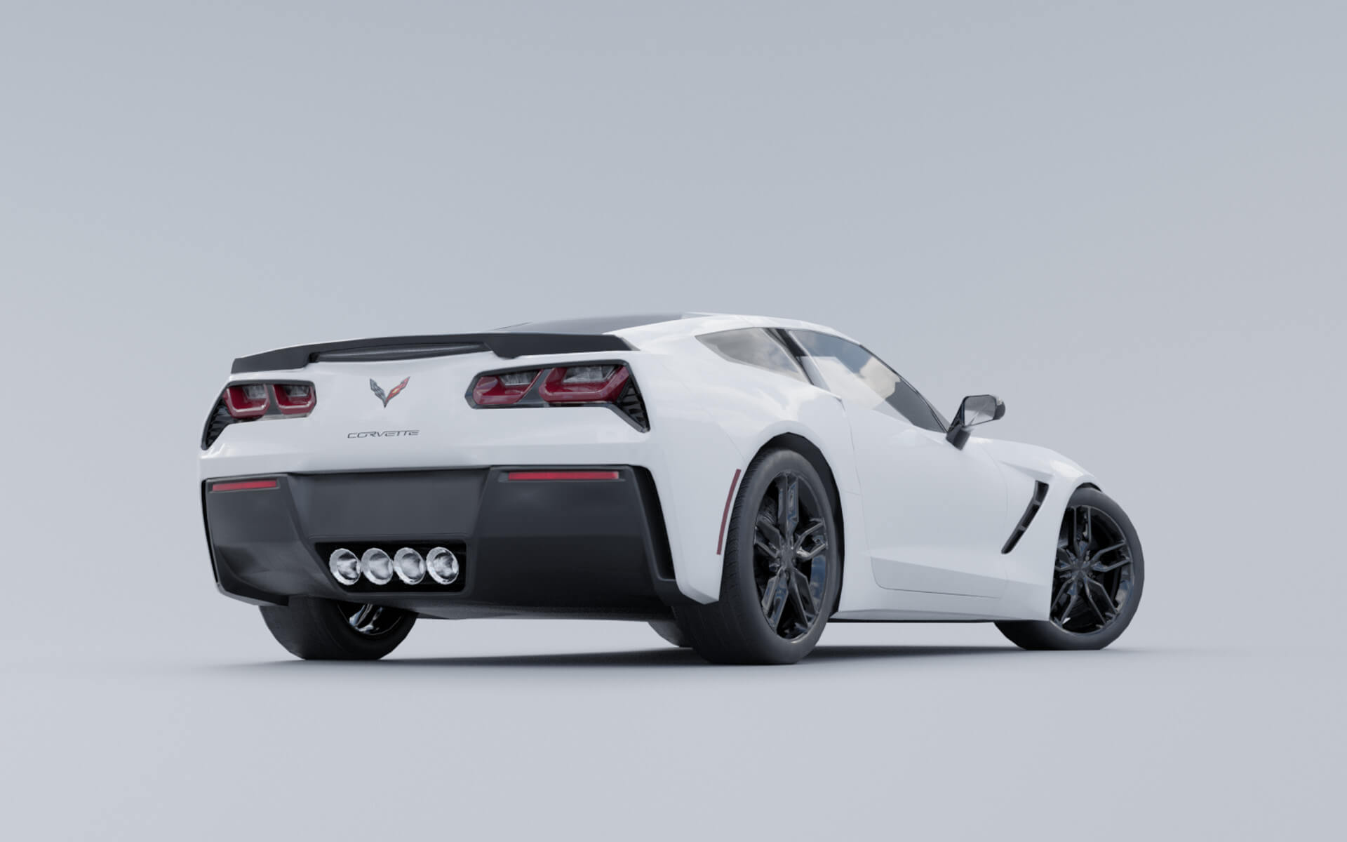 Chevrolet Corvette C7 Model Low Poly by solid-surface