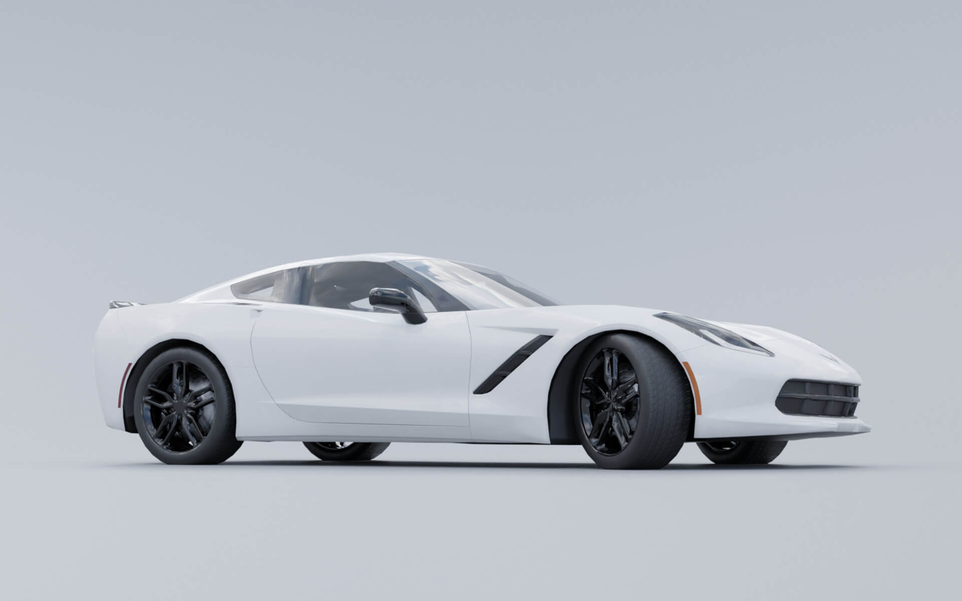 Chevrolet Corvette C7 Model Low Poly by solid-surface