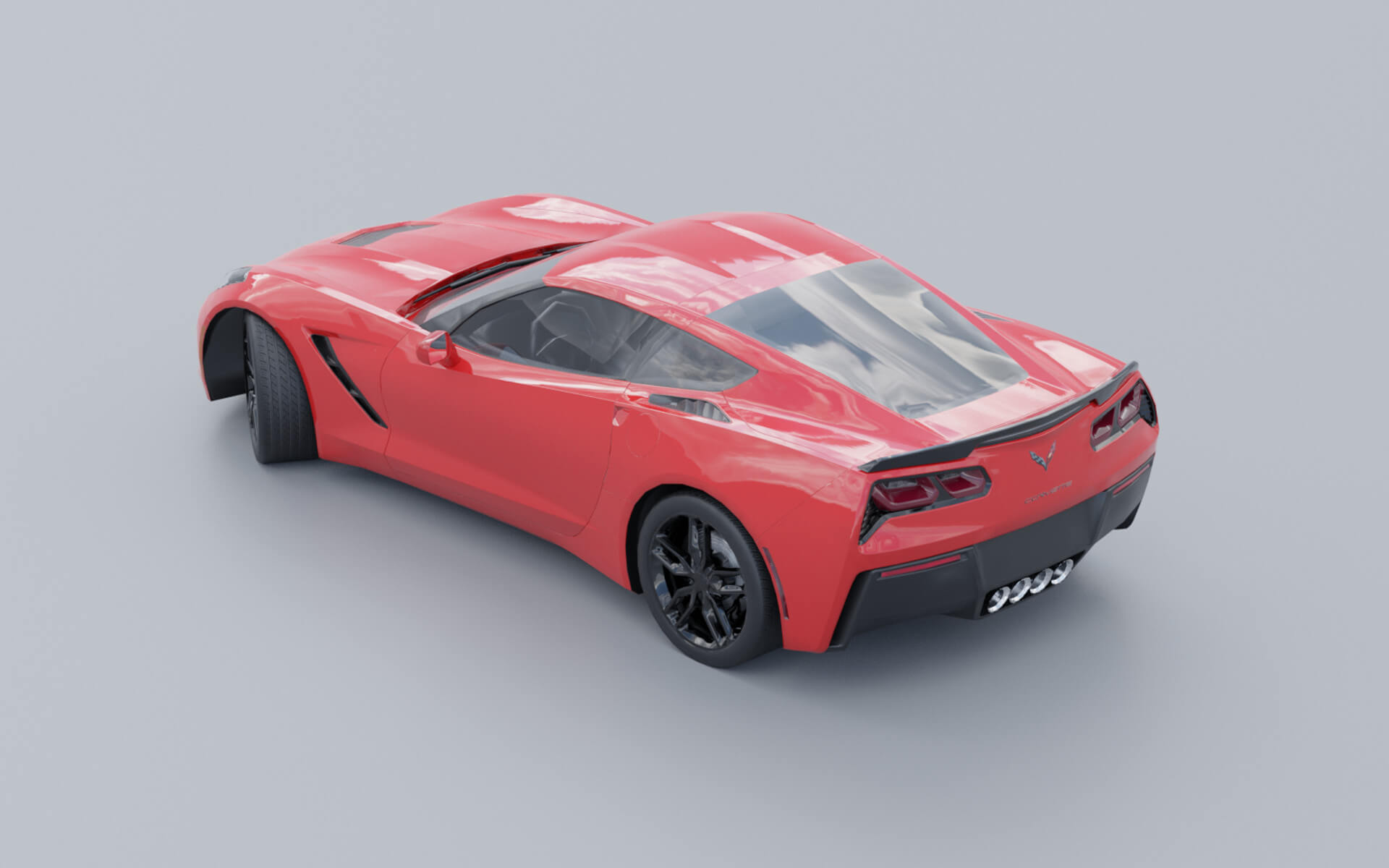 Chevrolet Corvette C7 Model Low Poly by solid-surface