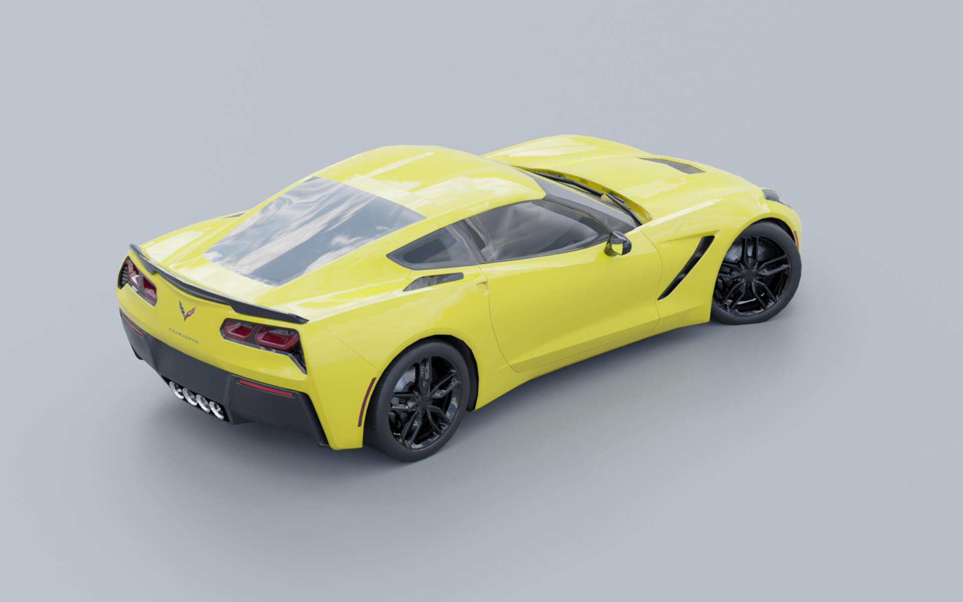 Chevrolet Corvette C7 Model Low Poly by solid-surface