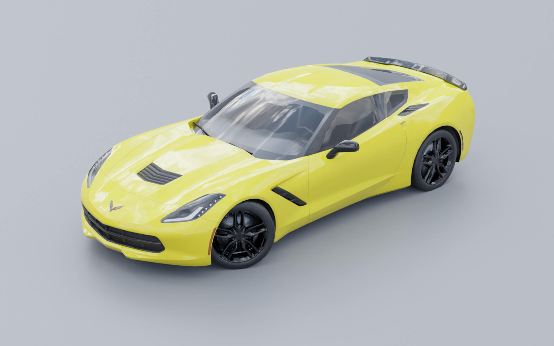 Chevrolet Corvette C7 Model Low Poly by solid-surface