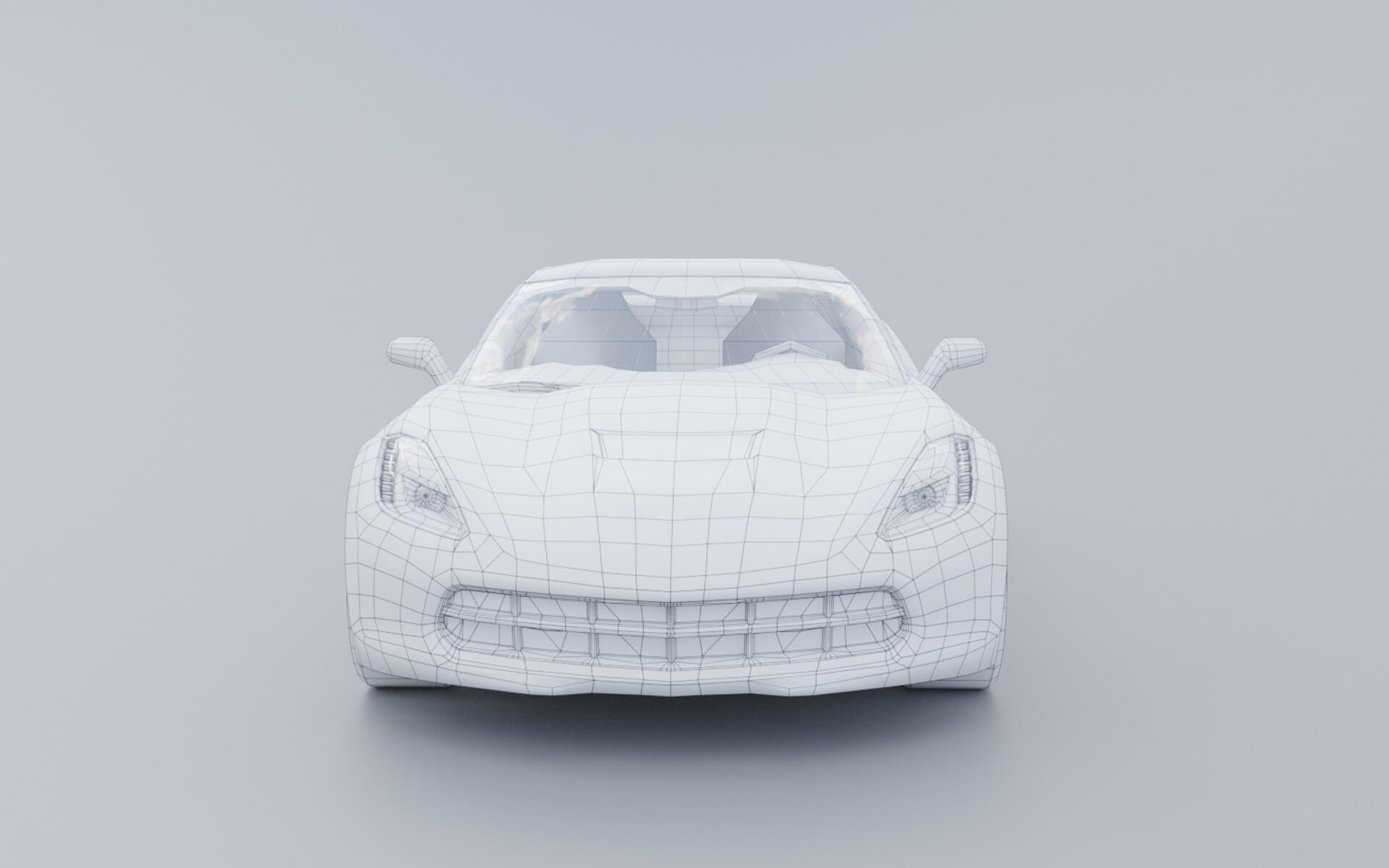 Chevrolet Corvette C7 Model Low Poly by solid-surface