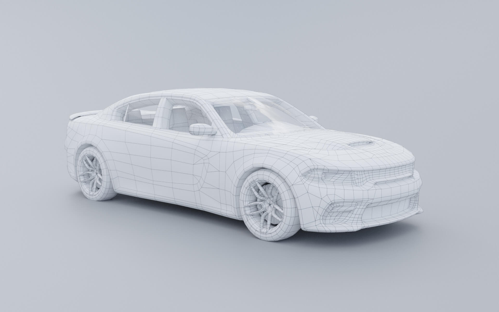 Dodger Charger Hellicat - 3D Model by solid-surface
