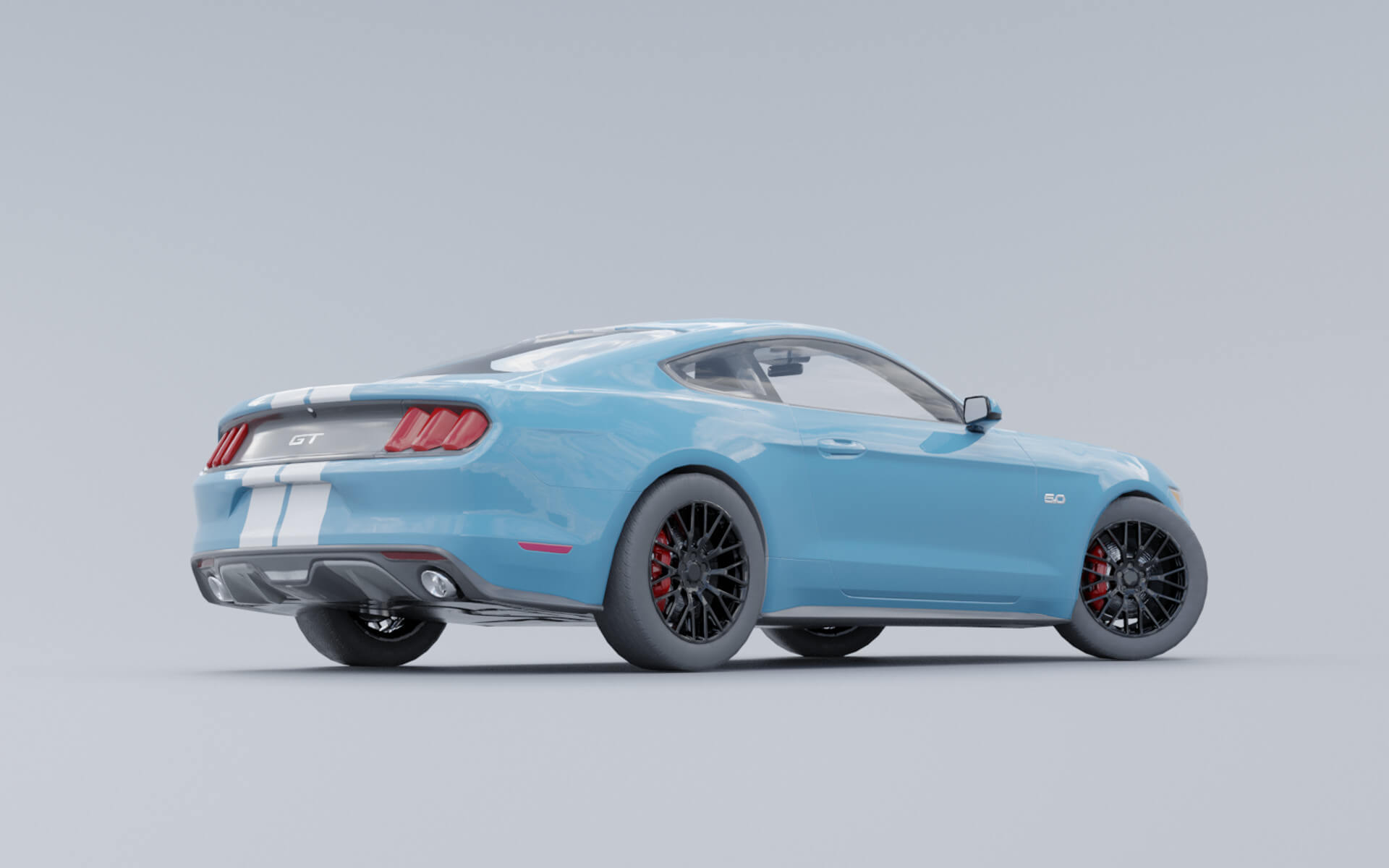 Ford Mustang - 3D Model by solid-surface