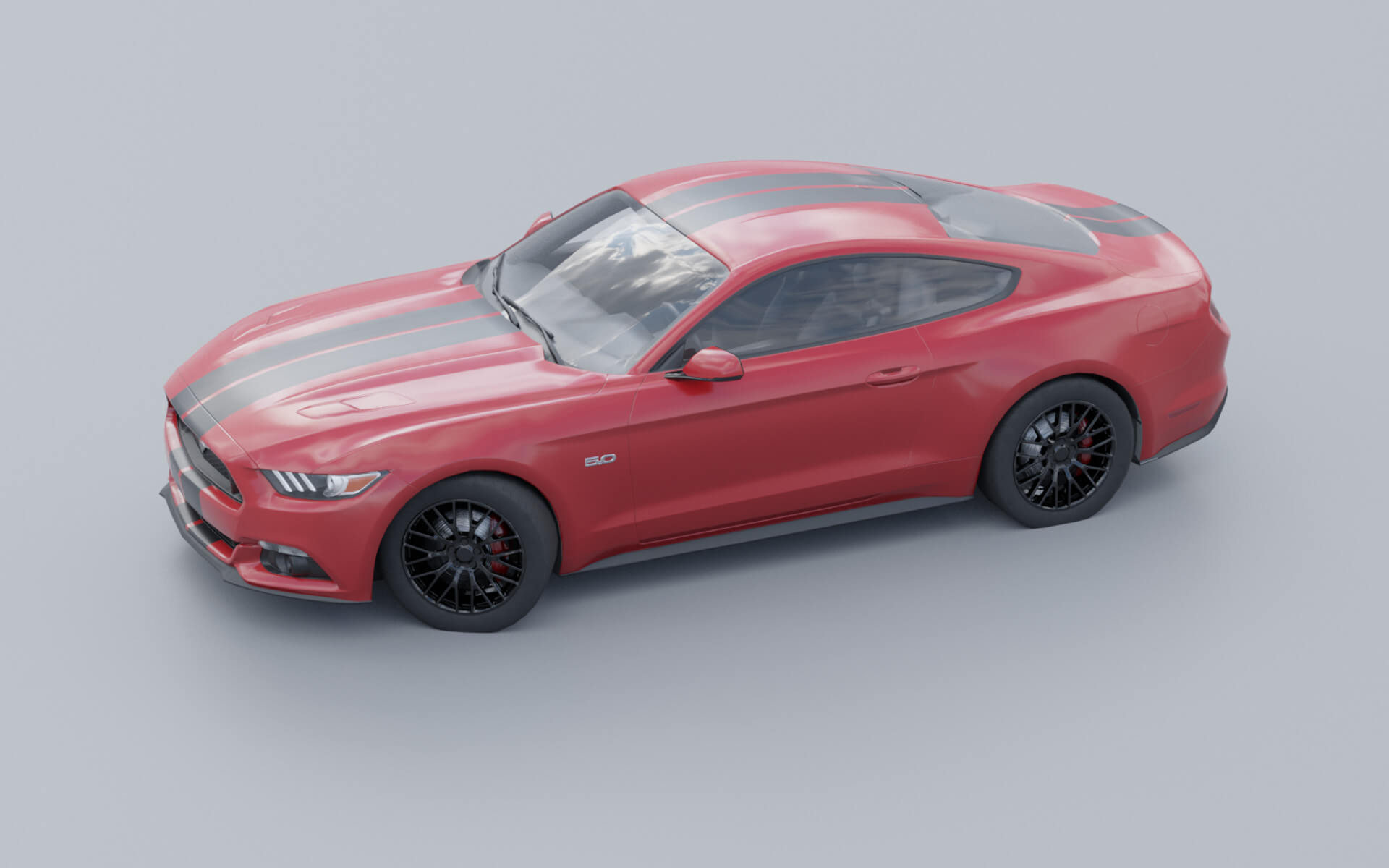 Ford Mustang - 3D Model by solid-surface