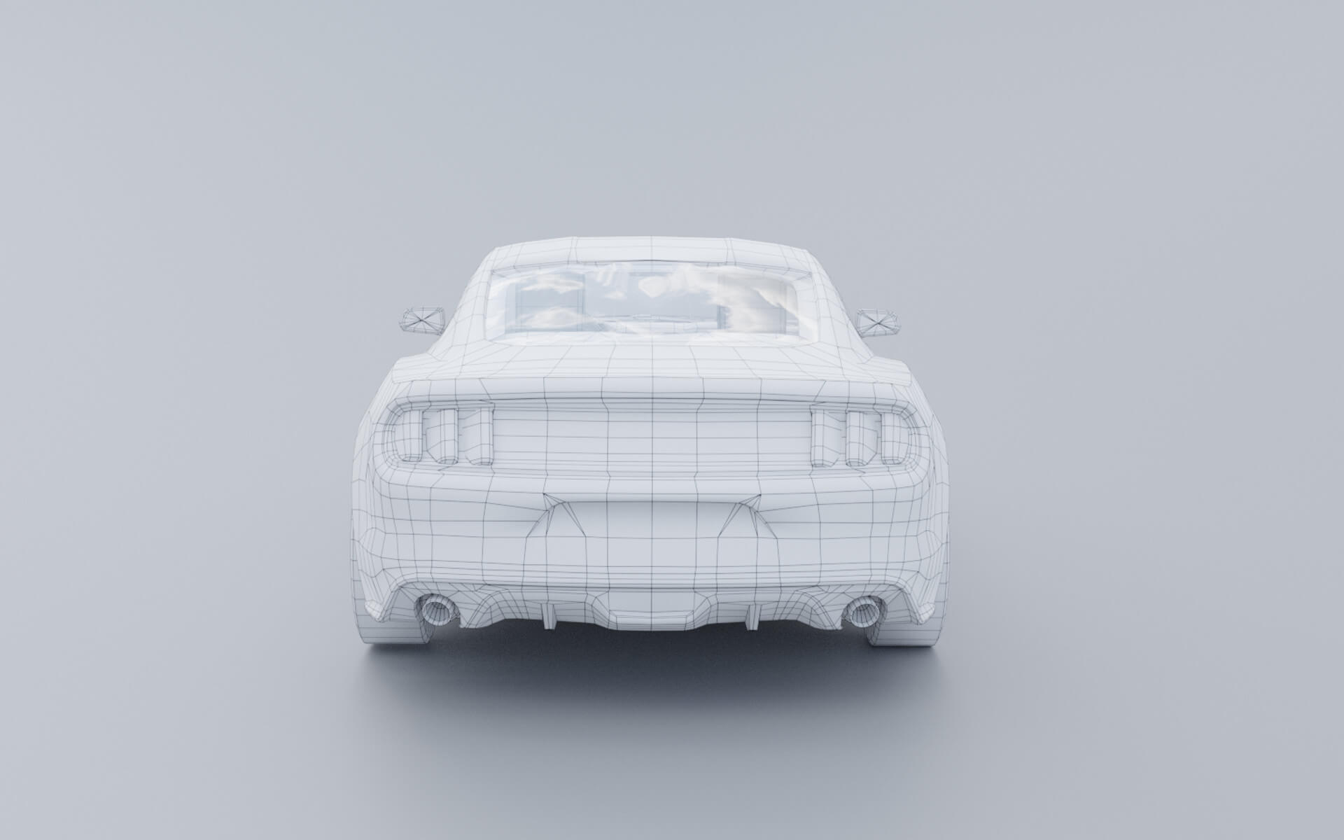 Ford Mustang - 3D Model by solid-surface