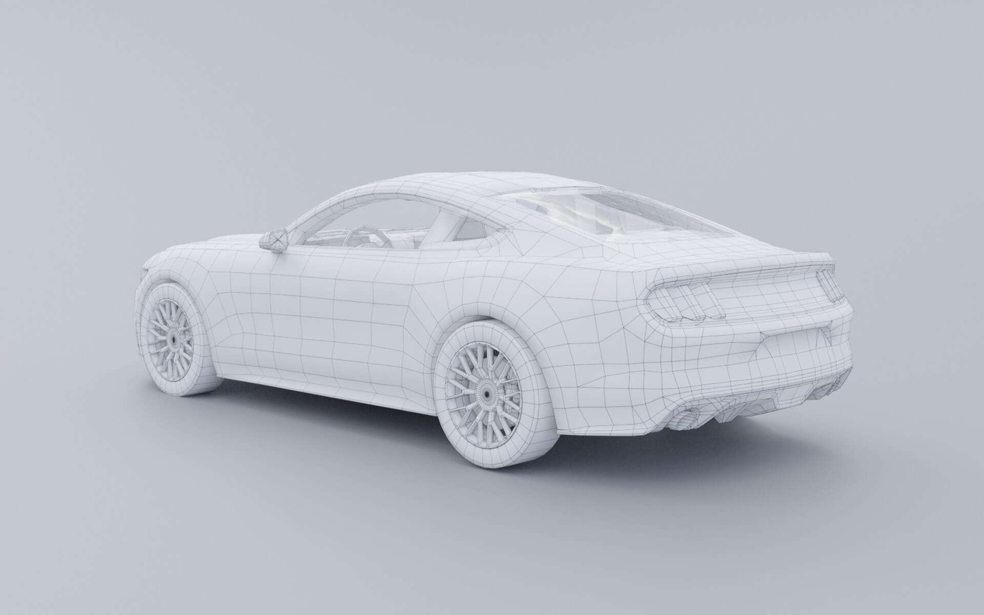 Ford Mustang - 3D Model by solid-surface