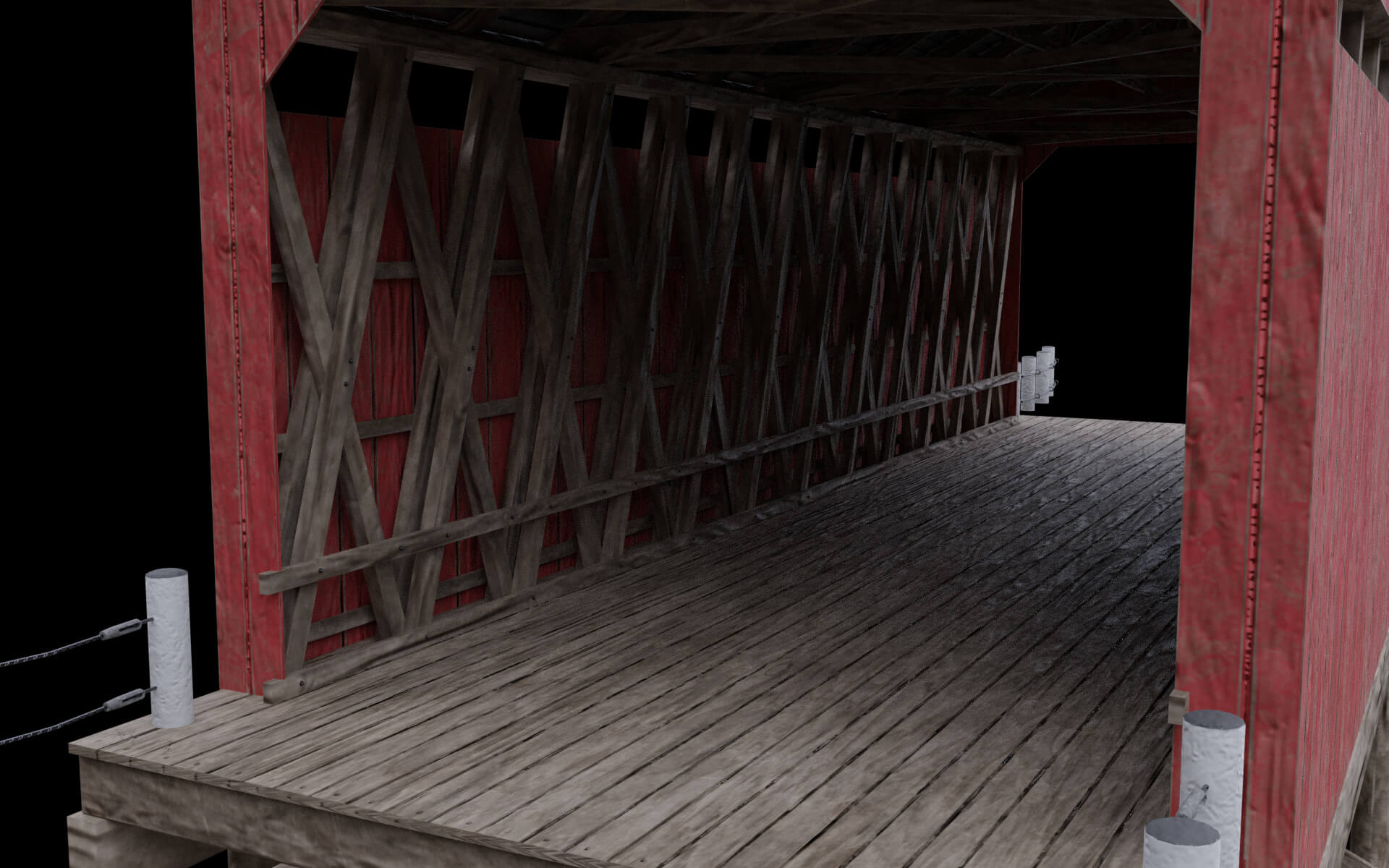 Wood Bridge 2 - 3D Model by solid-surface
