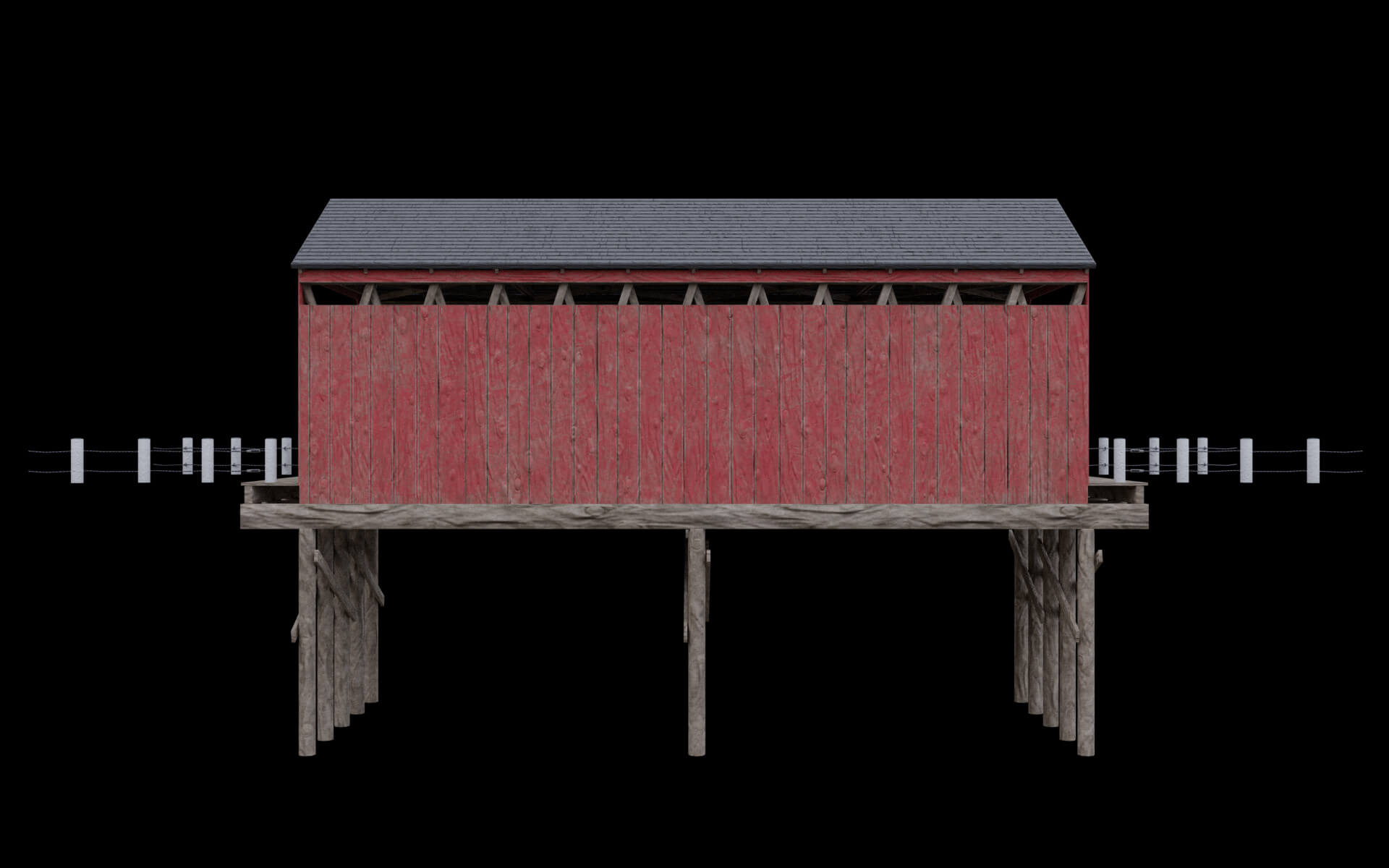 Wood Bridge 2 - 3D Model by solid-surface