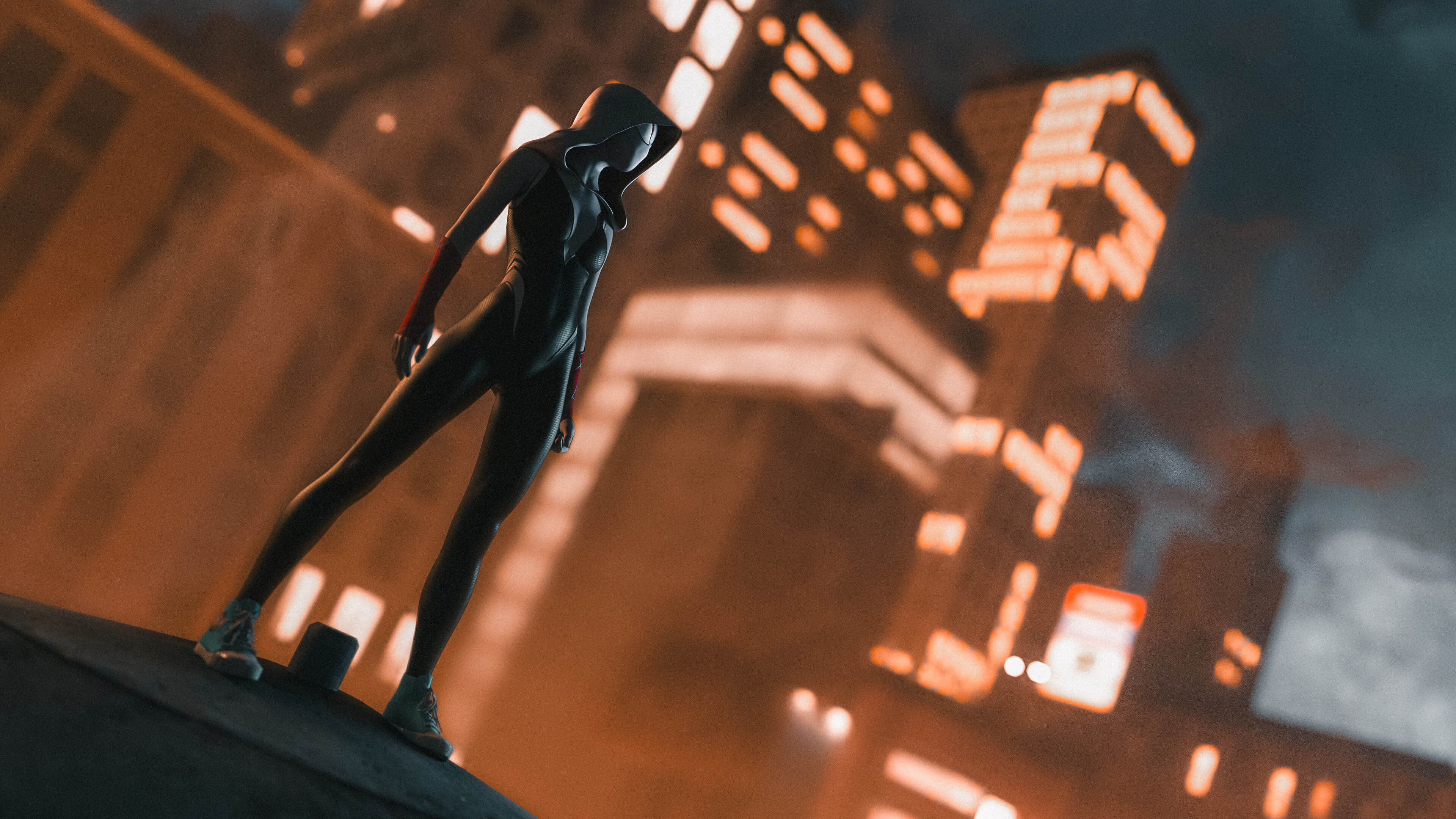 Ghost Spider Watches Over the City 3D Render | RenderHub Gallery