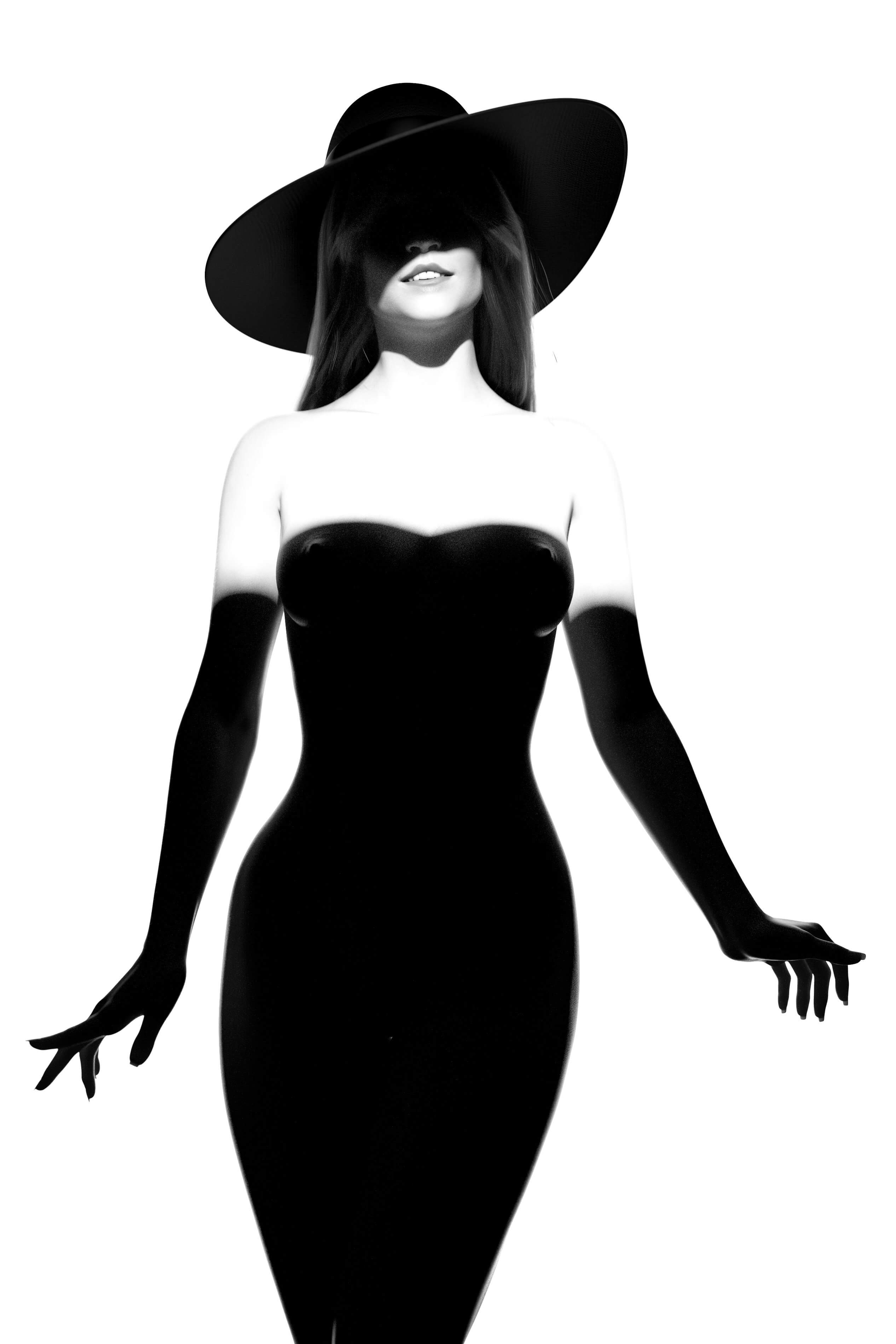 Shadow Dress 3D Render, Digital Art by Solisphotography