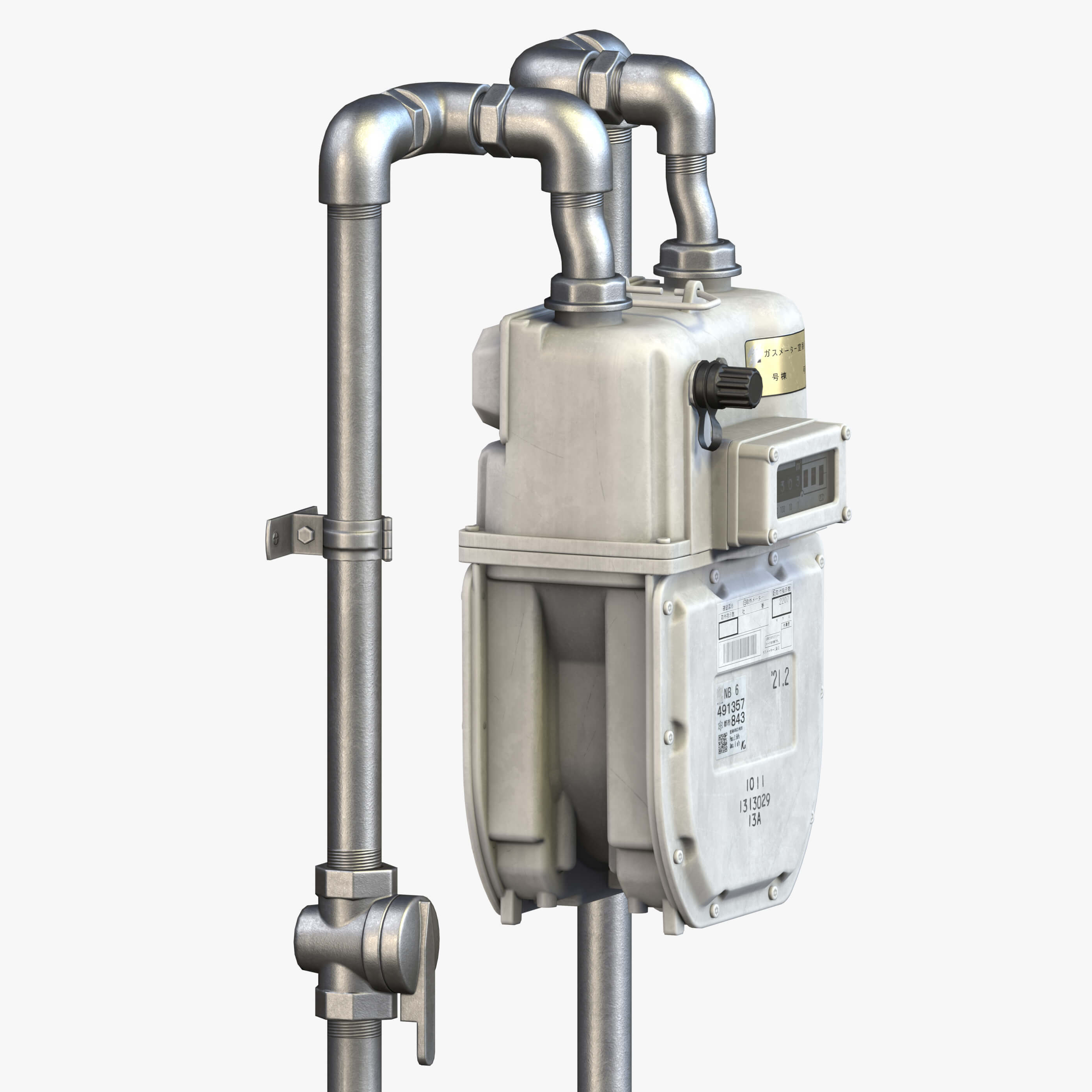Japanese Gas Meter - NB6 3D Model by solo_GRV