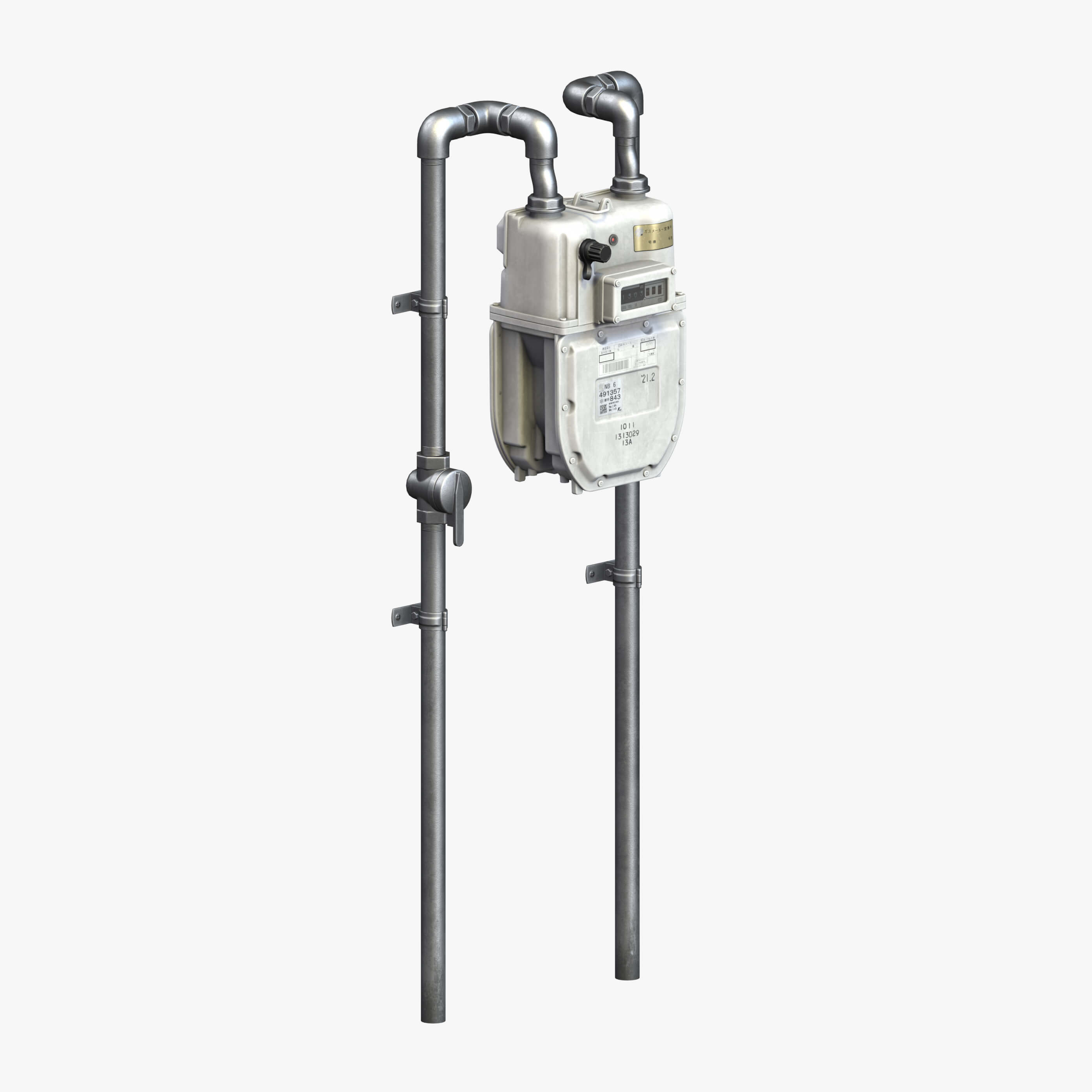Japanese Gas Meter - NB6 3D Model by solo_GRV