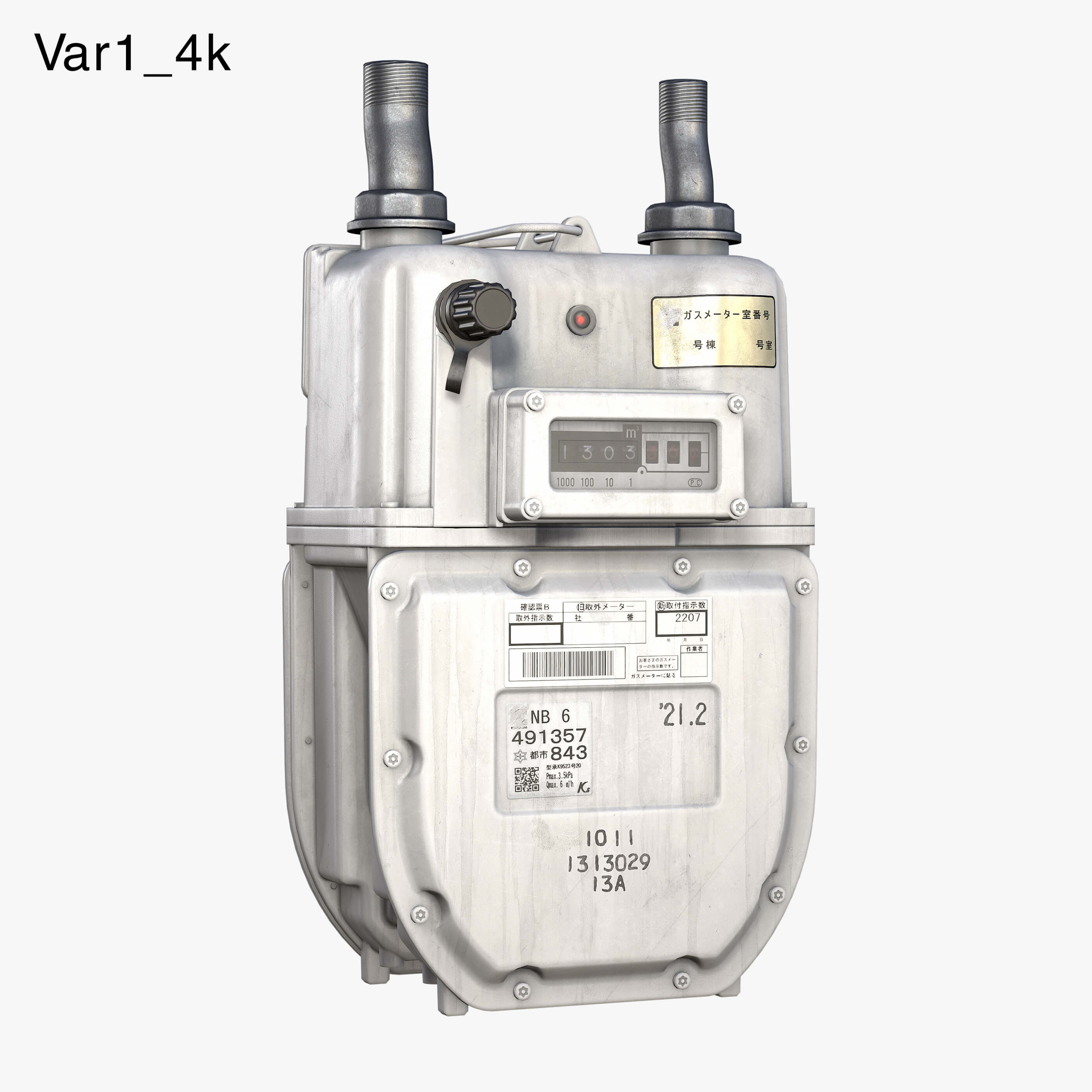 Japanese Gas Meter - NB6 3D Model by solo_GRV