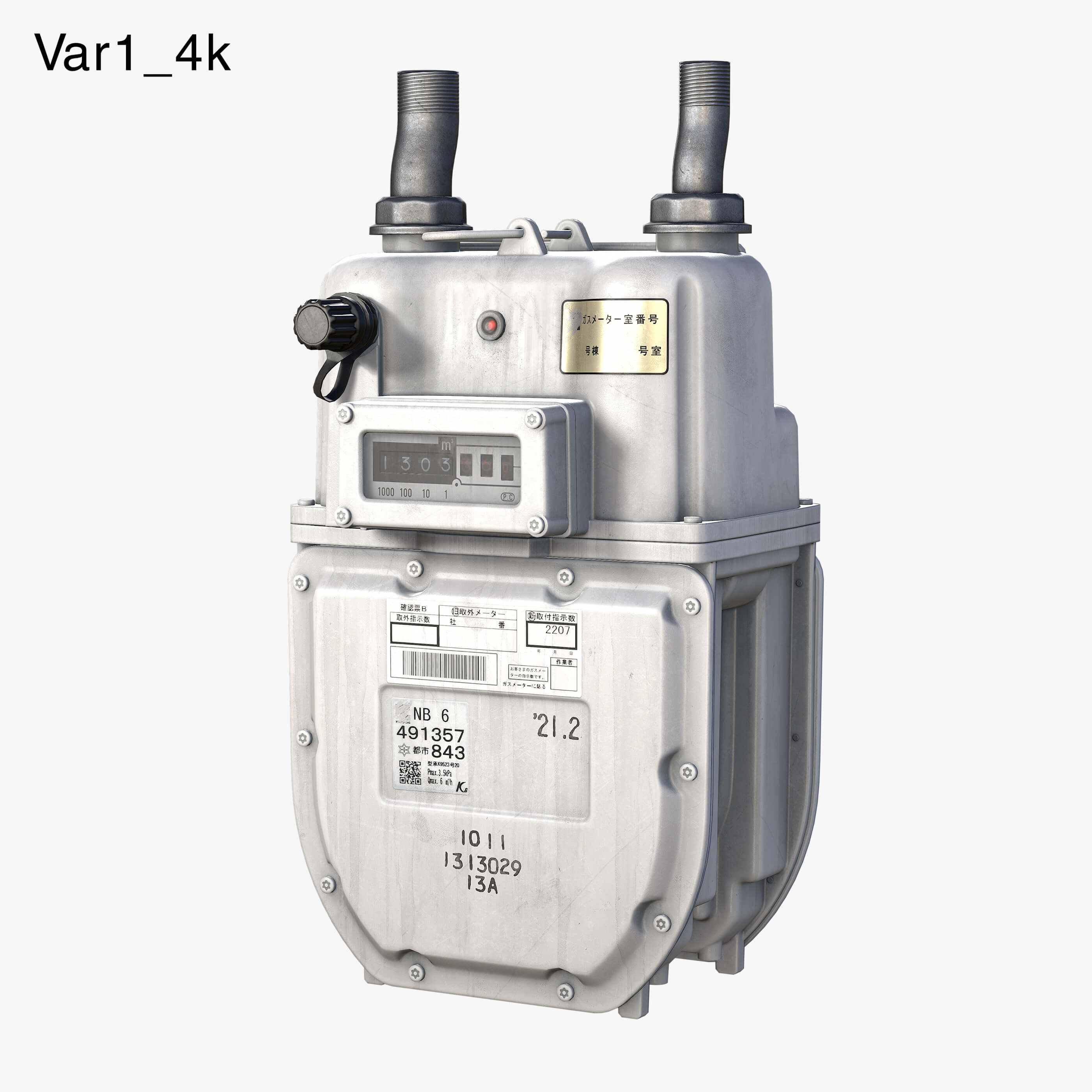 Japanese Gas Meter - NB6 3D Model by solo_GRV
