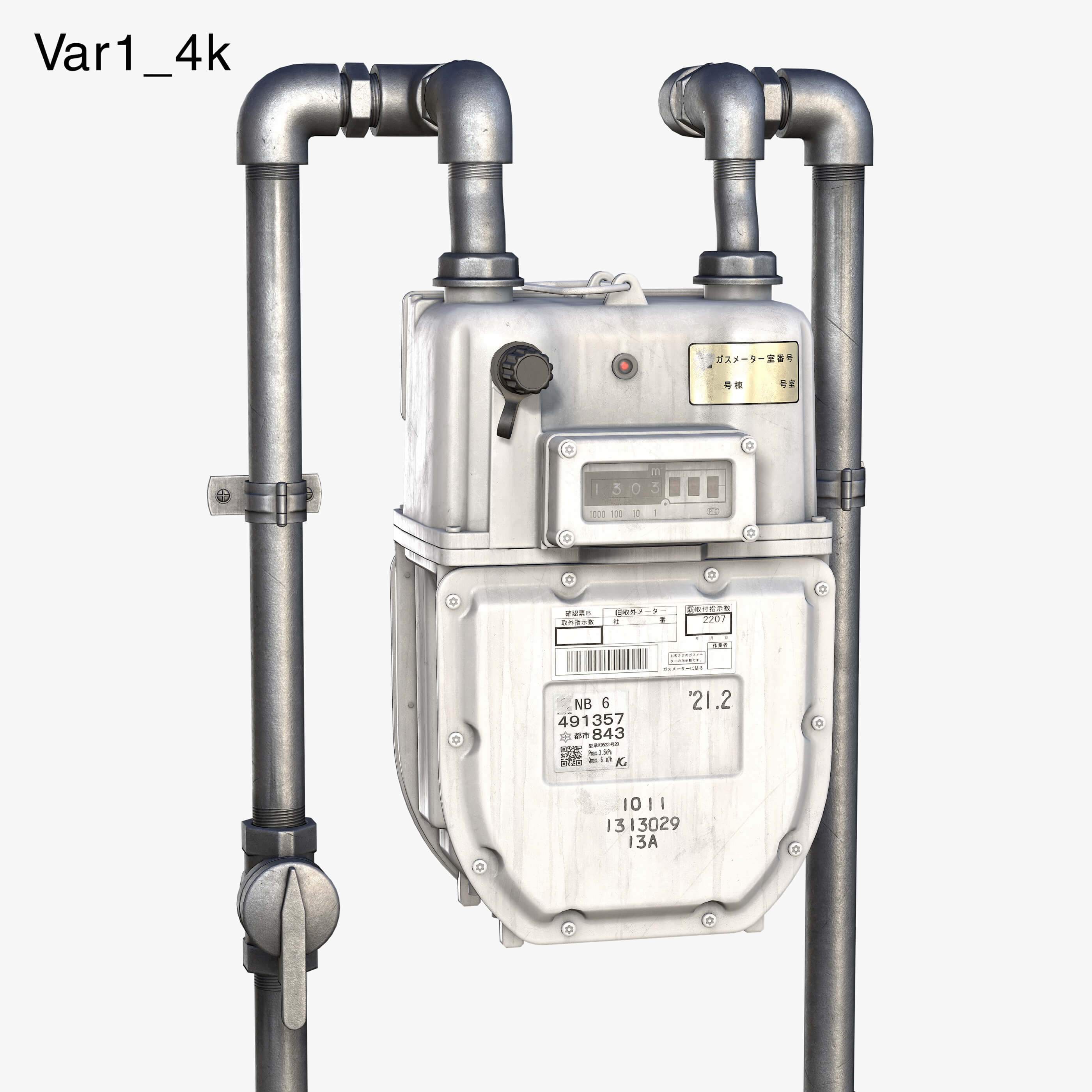 Japanese Gas Meter - NB6 3D Model by solo_GRV