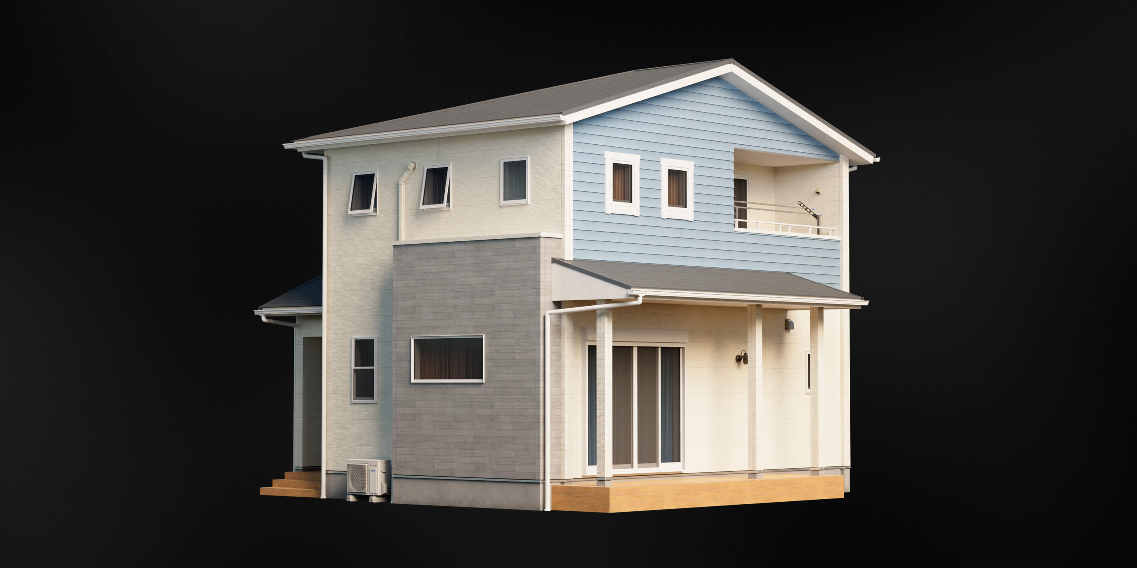 Japanese Modern House - TYO-FS01 3D Model by solo_GRV
