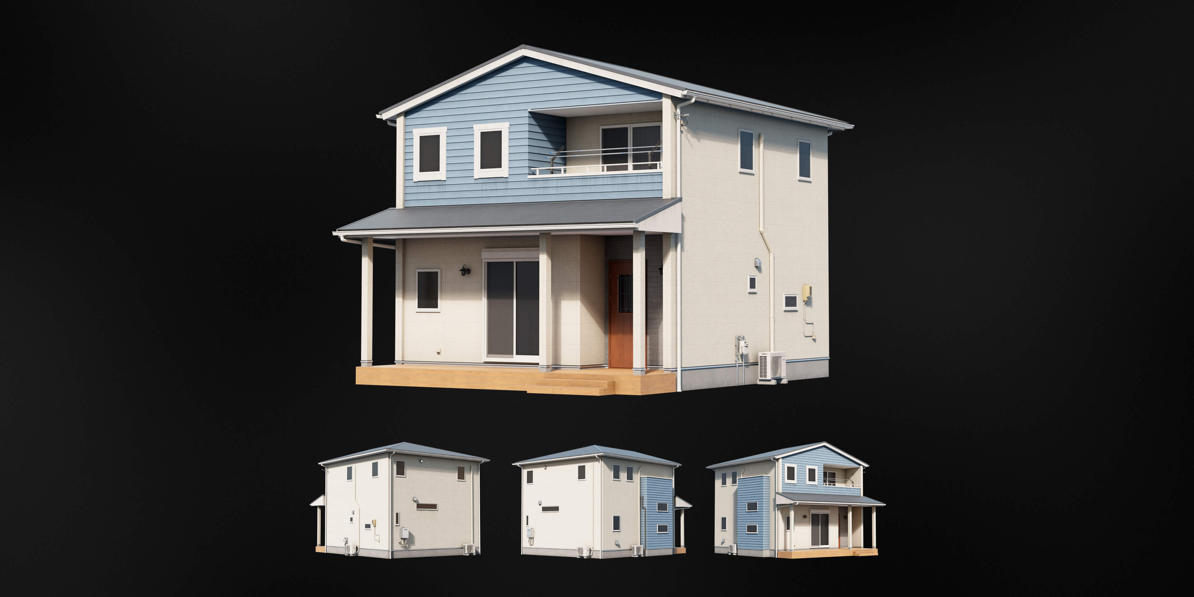 Japanese Modern House - TYO-FS02 3D Model by solo_GRV