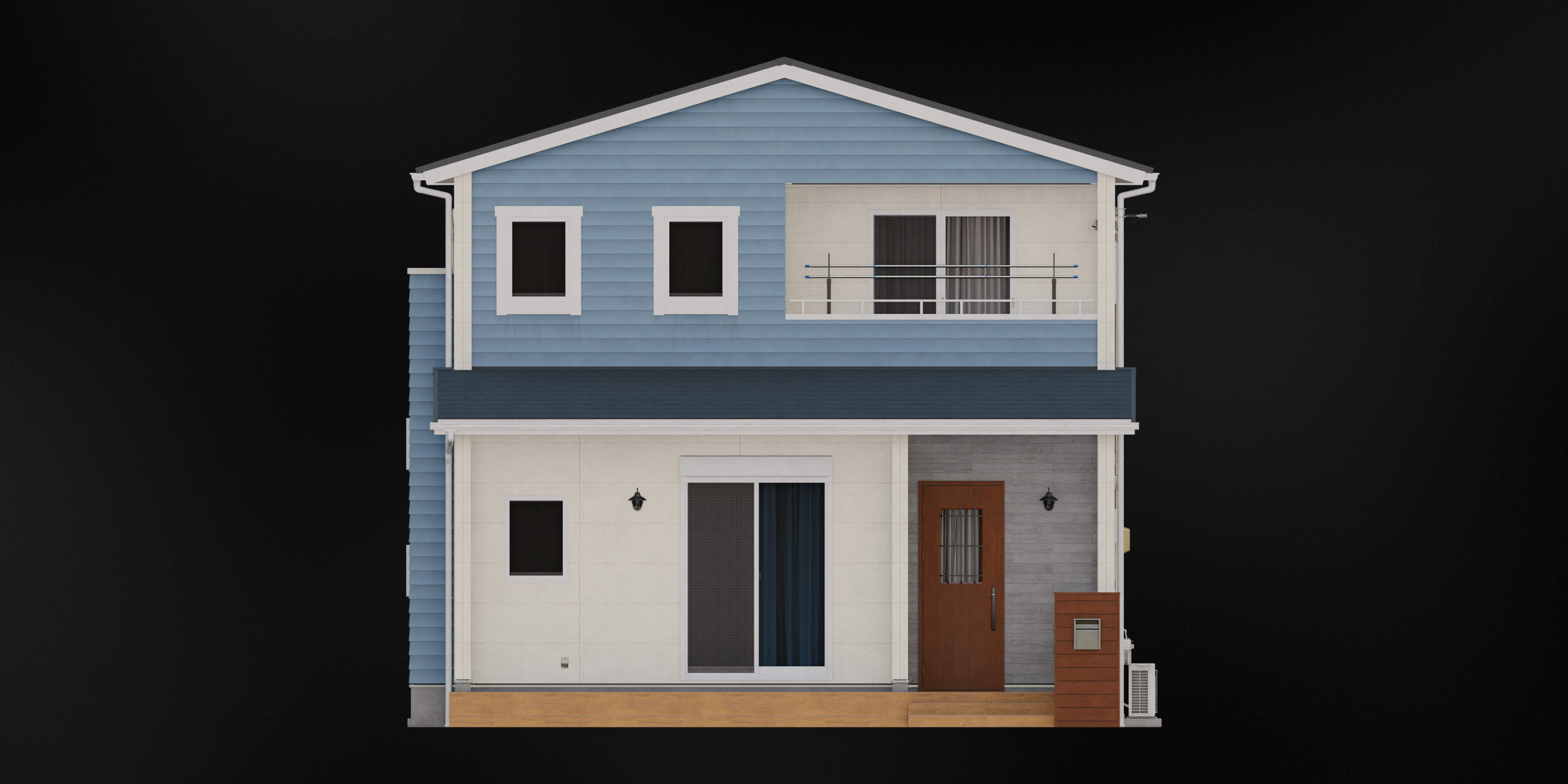 Japanese Modern House - TYO-FS02 3D Model by solo_GRV