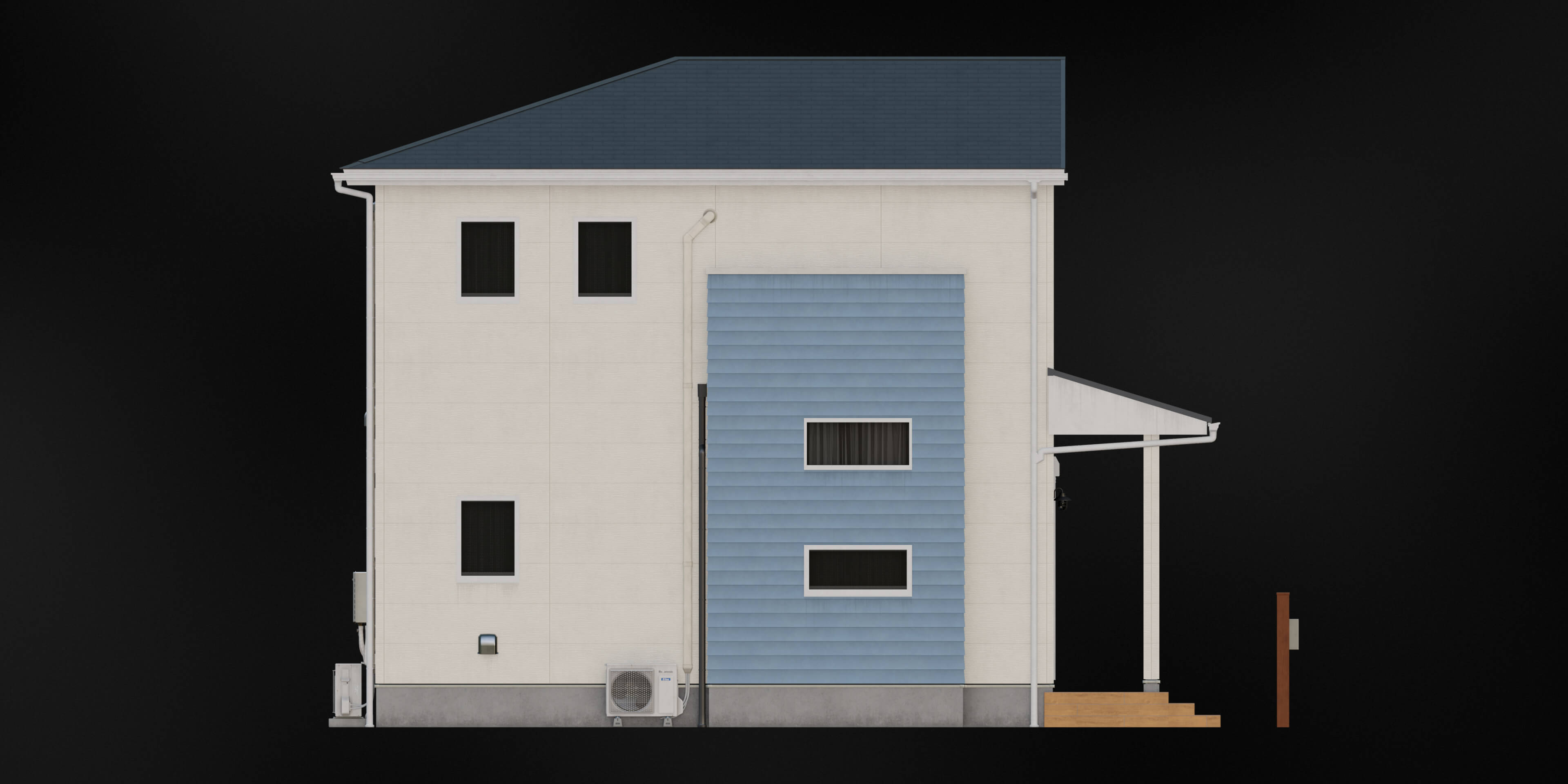 Japanese Modern House - TYO-FS02 3D Model by solo_GRV