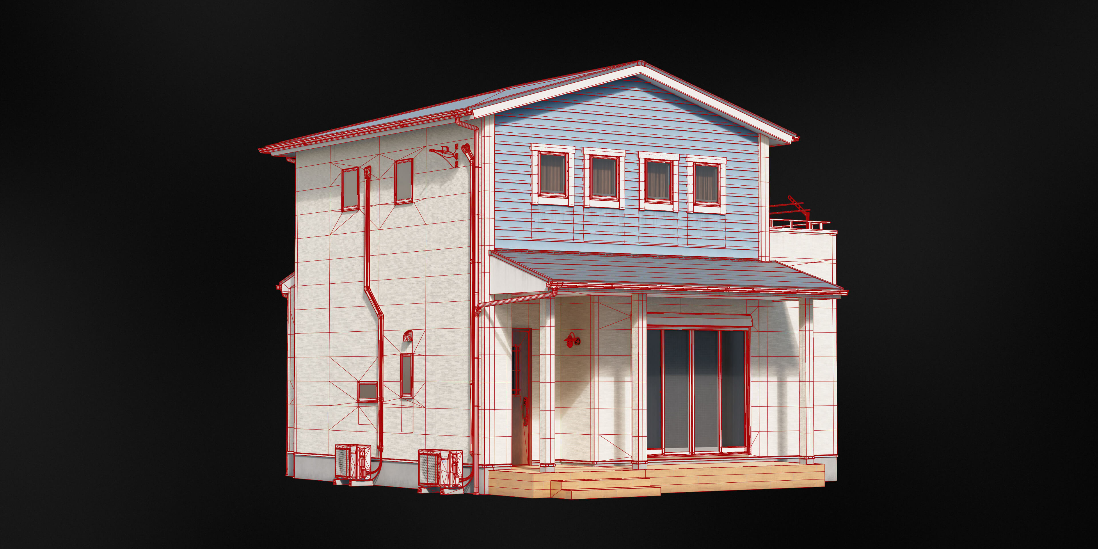Japanese Modern House - TYO-FS03 3D Model by solo_GRV